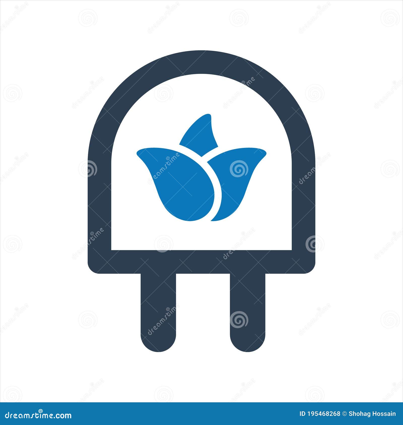 Green Energy Icon. Leaf Plug Green Energy Icon Stock Vector ...