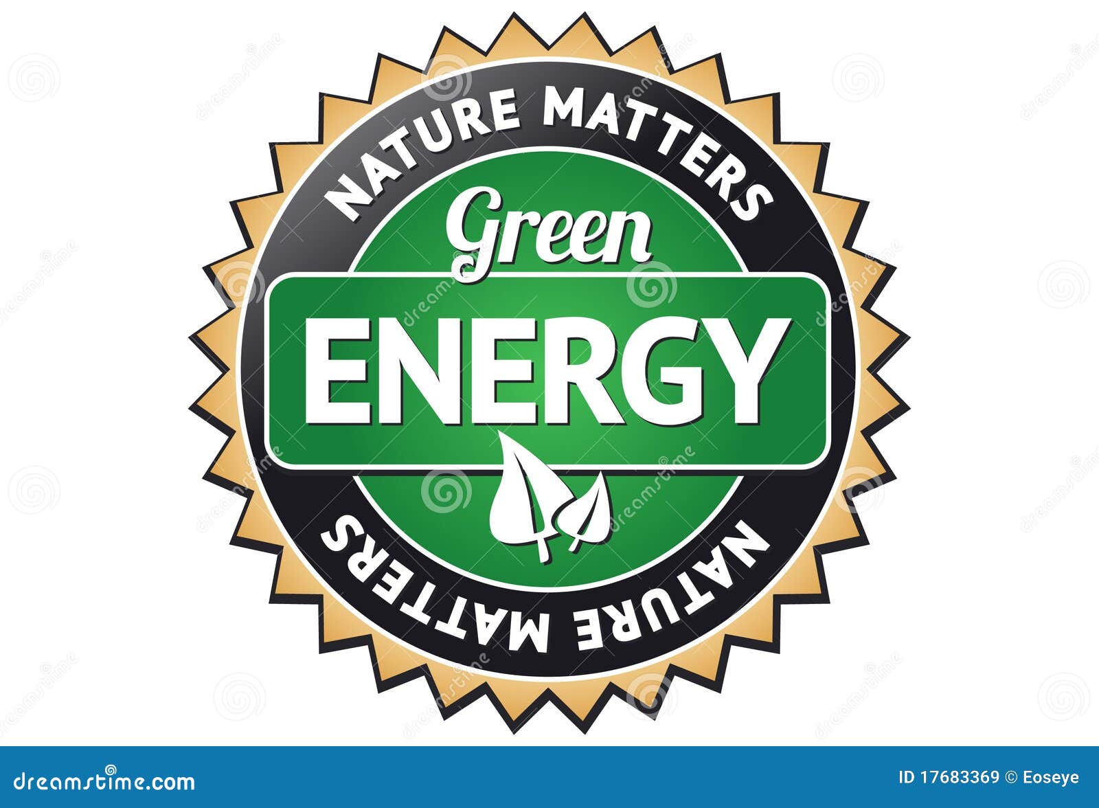 Green Energy Label stock illustration. Illustration of button - 17683369