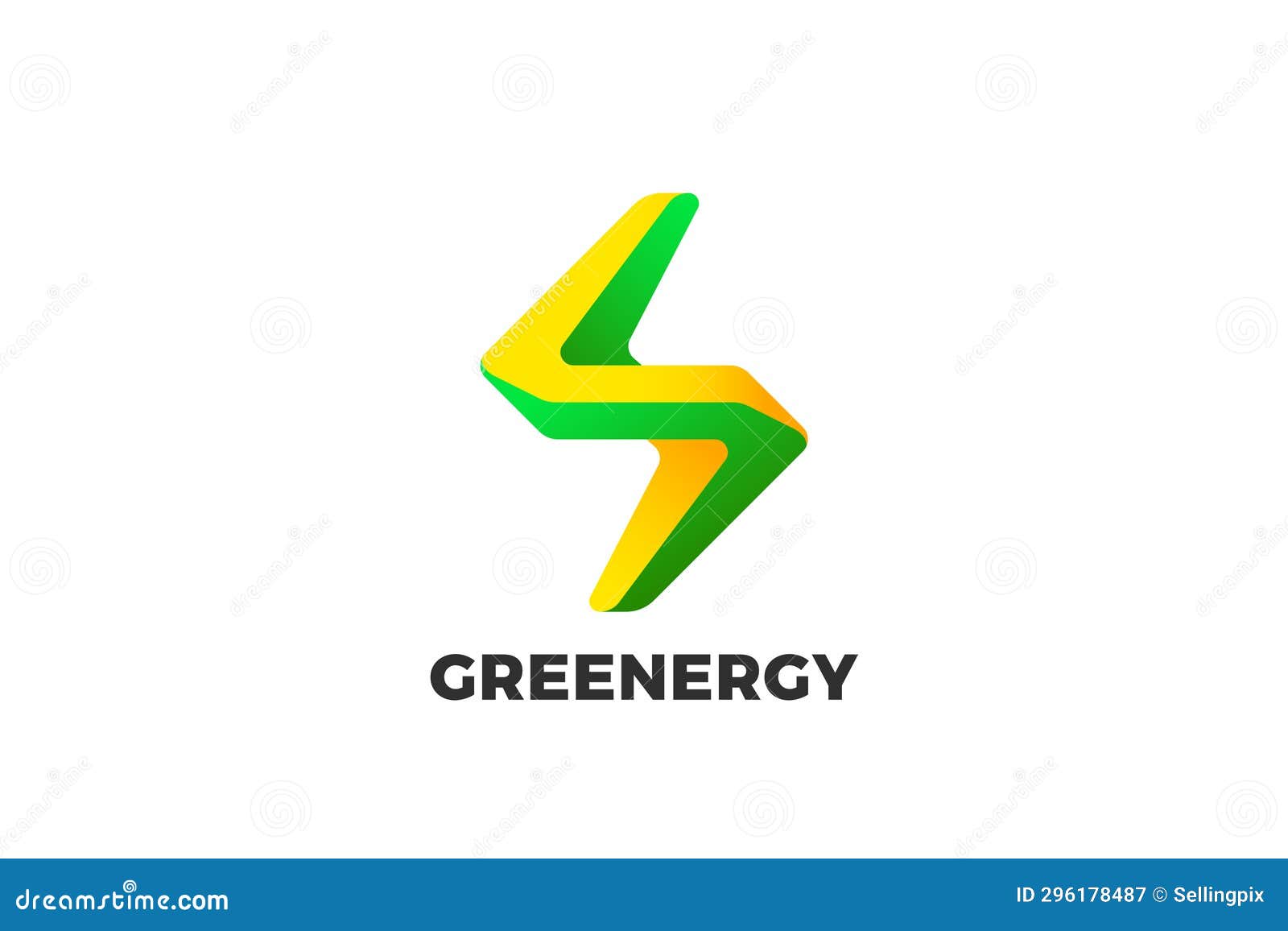 Green Energy Logo Flash Lightning Bolt Innovative Design Vector ...