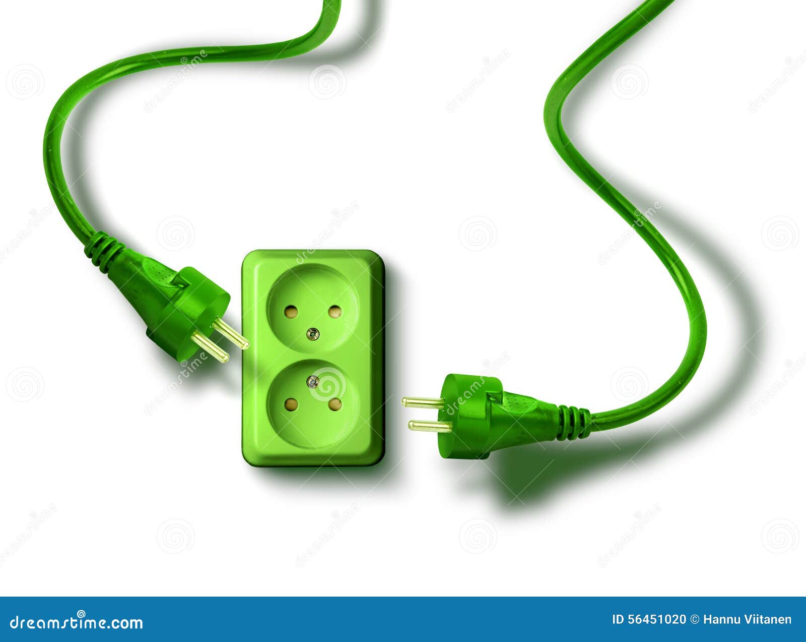 Green Energy Need Concept Wall Socket Stock Illustration - Illustration ...