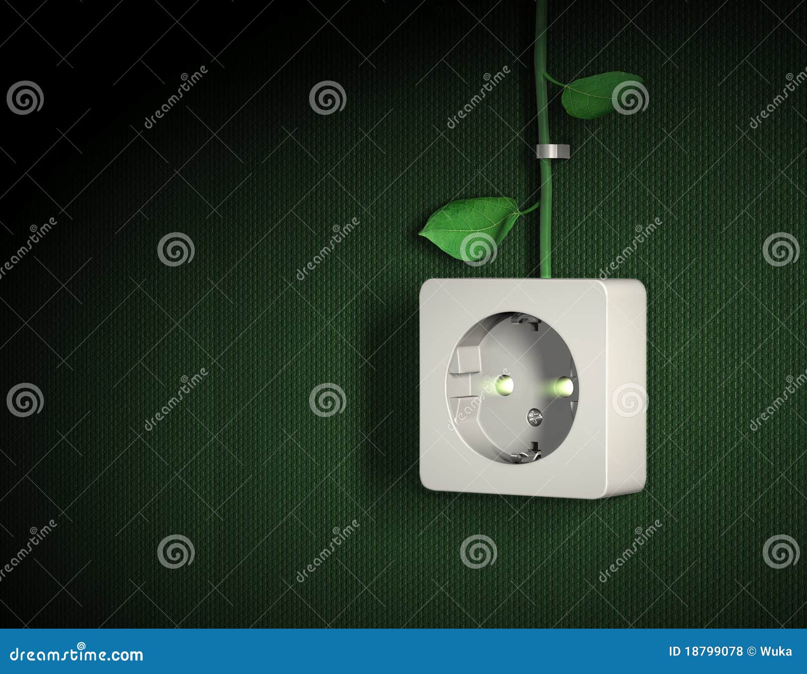 Green Energy Power Outlet Concept Stock Illustration - Illustration of ...