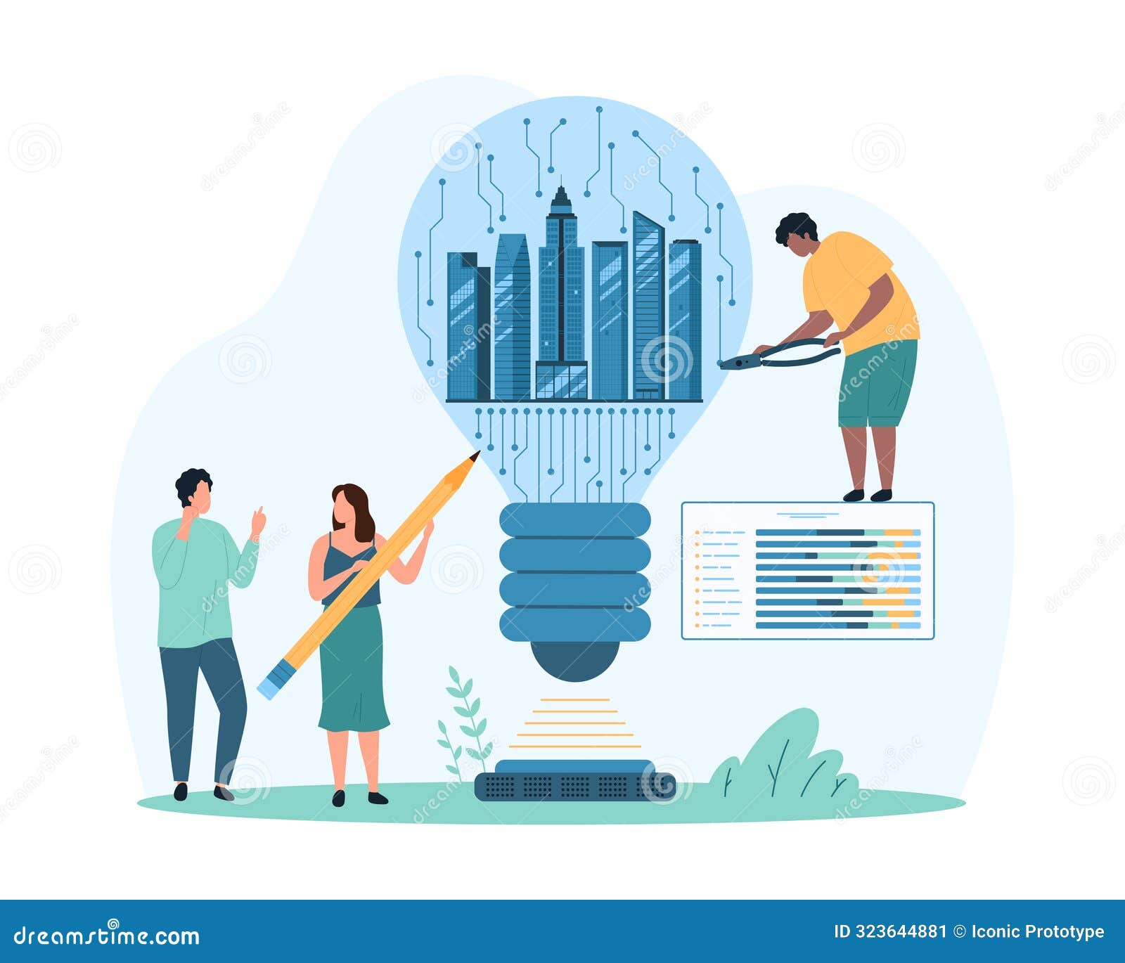 Green Energy Project Development for Futuristic City, Tiny People ...