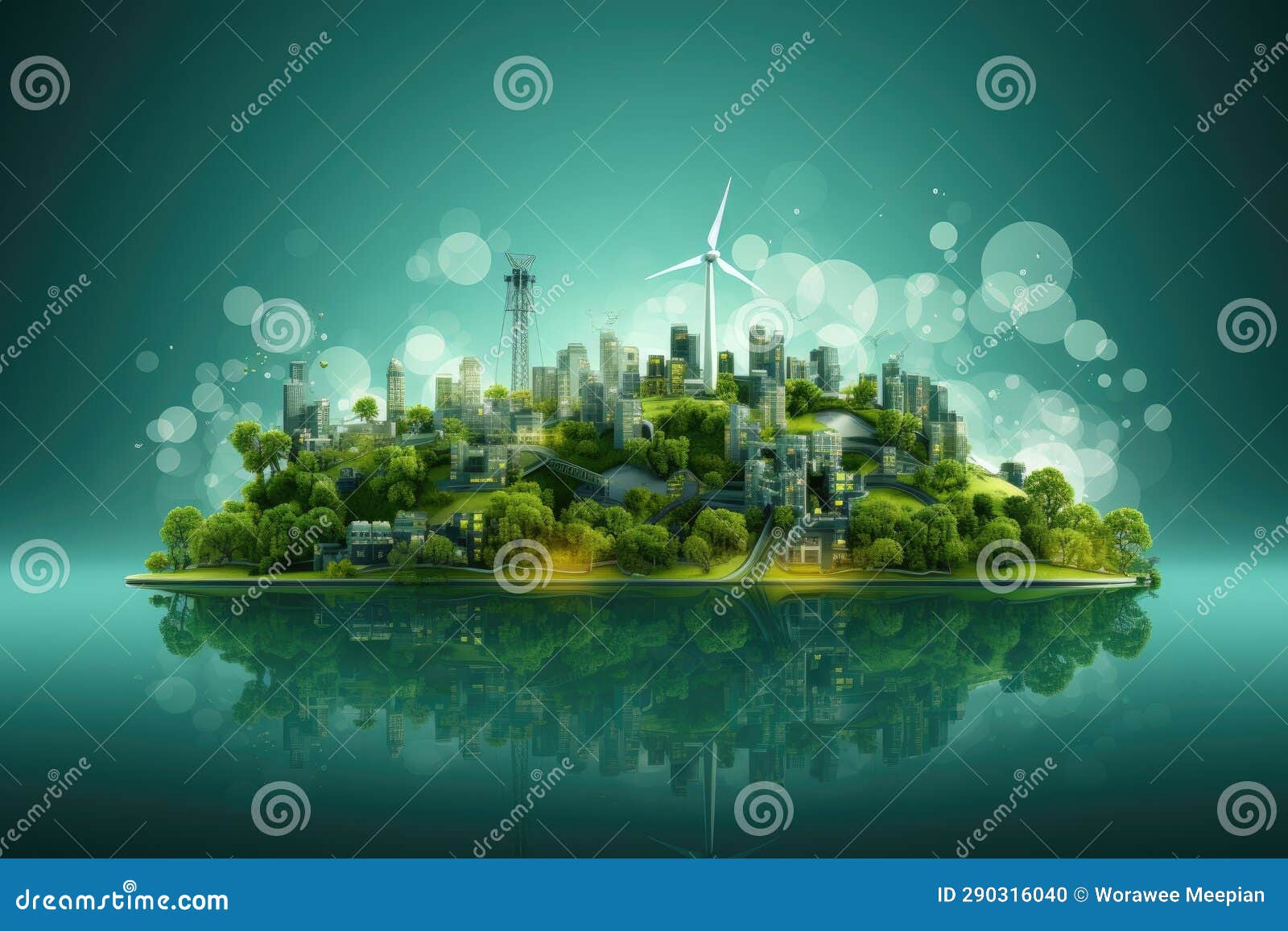 Green Energy and Renewable Innovation Concept. Generative AI Stock ...