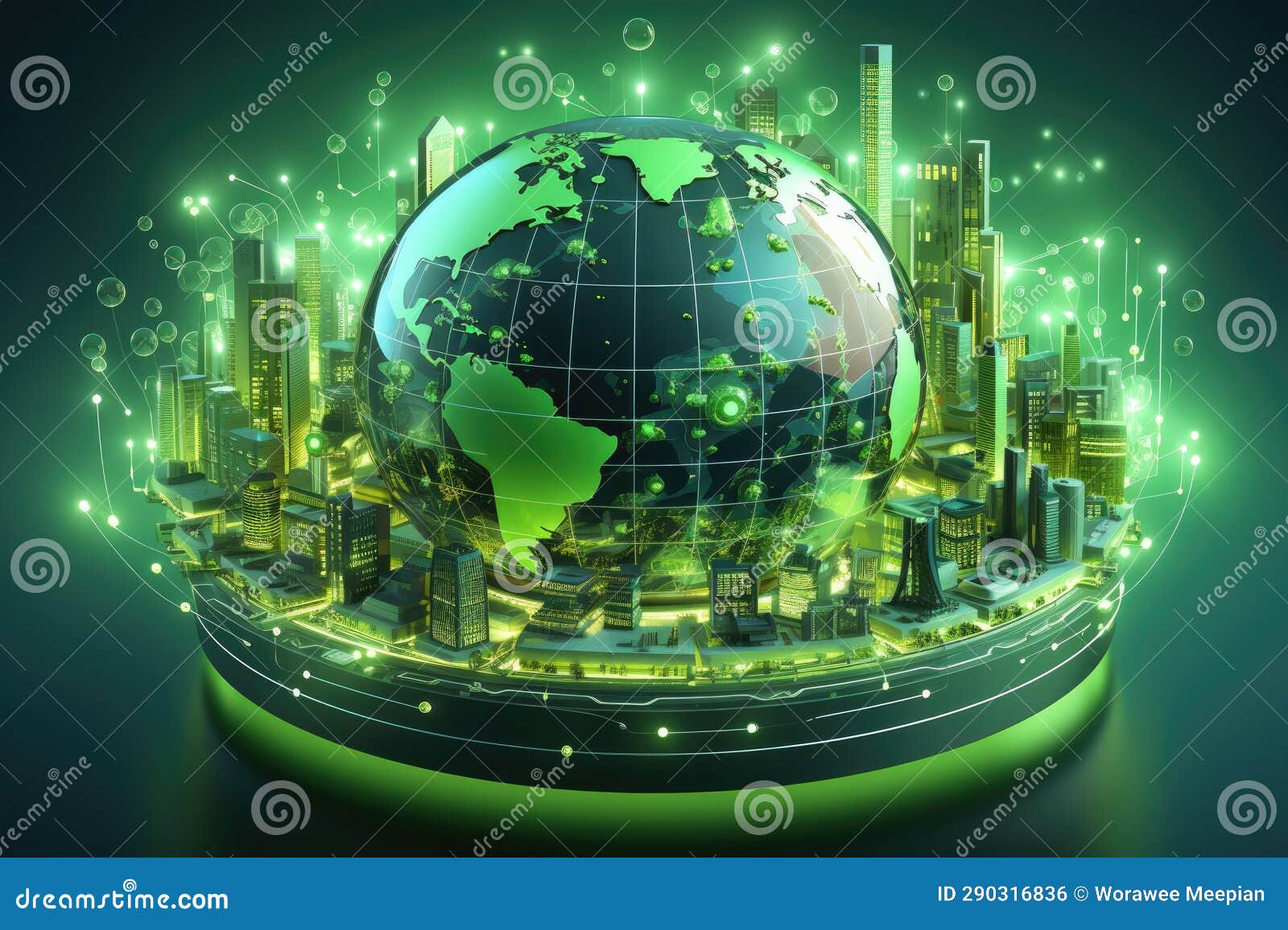 Green Energy and Renewable Innovation Concept. Generative AI Stock Photo - Image of electric ...