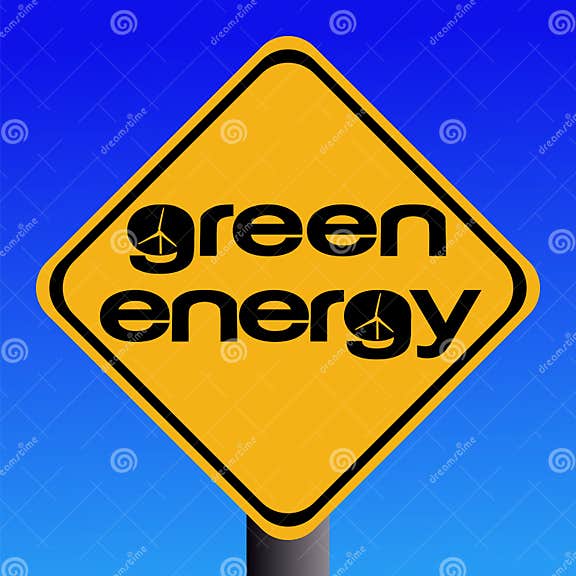 Green energy sign stock vector. Illustration of green - 6369246