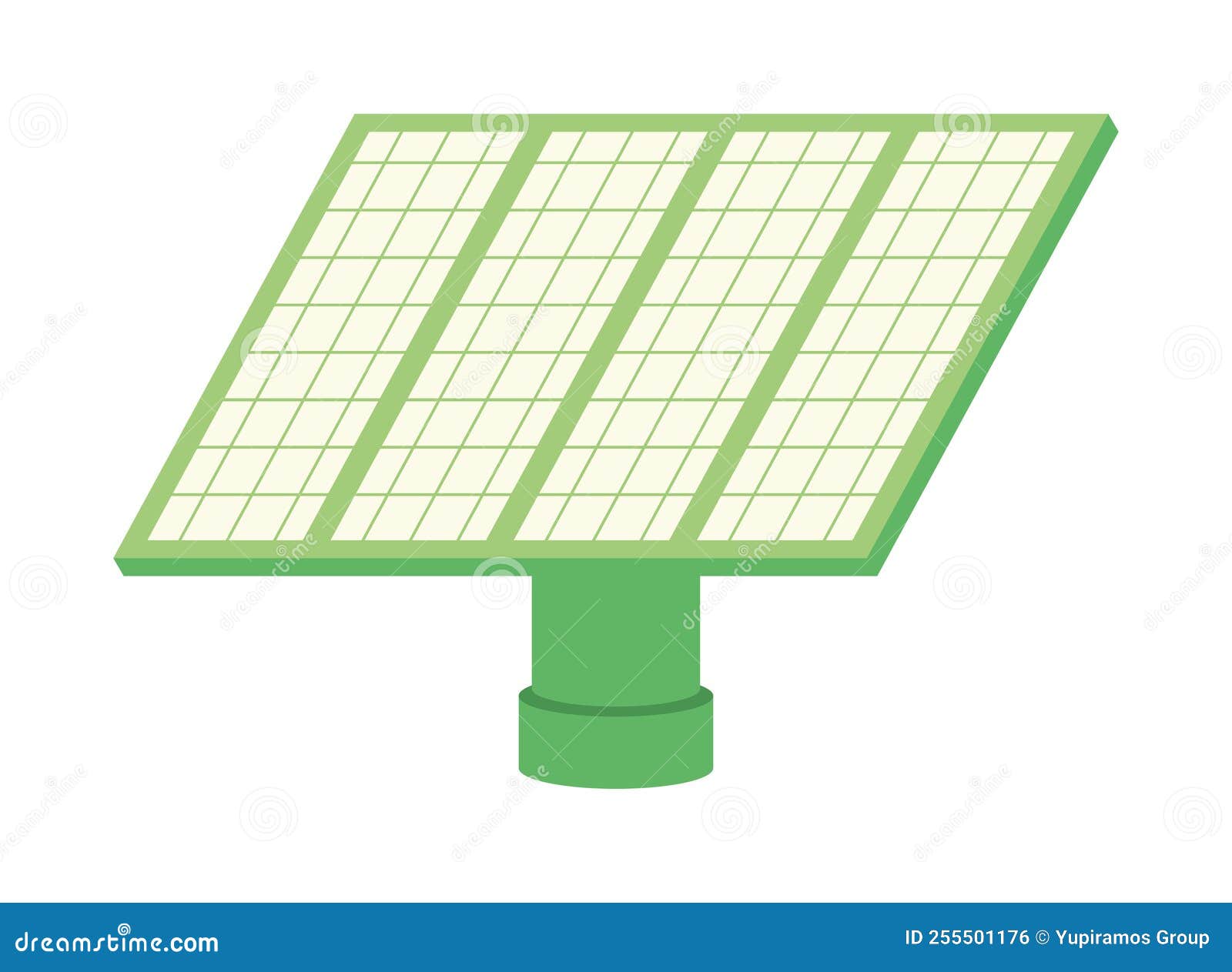 Green energy solar panel stock vector. Illustration of vector - 255501176