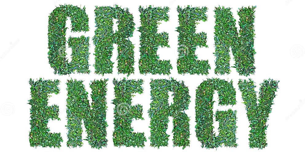 Green Energy Text stock illustration. Illustration of alternative ...