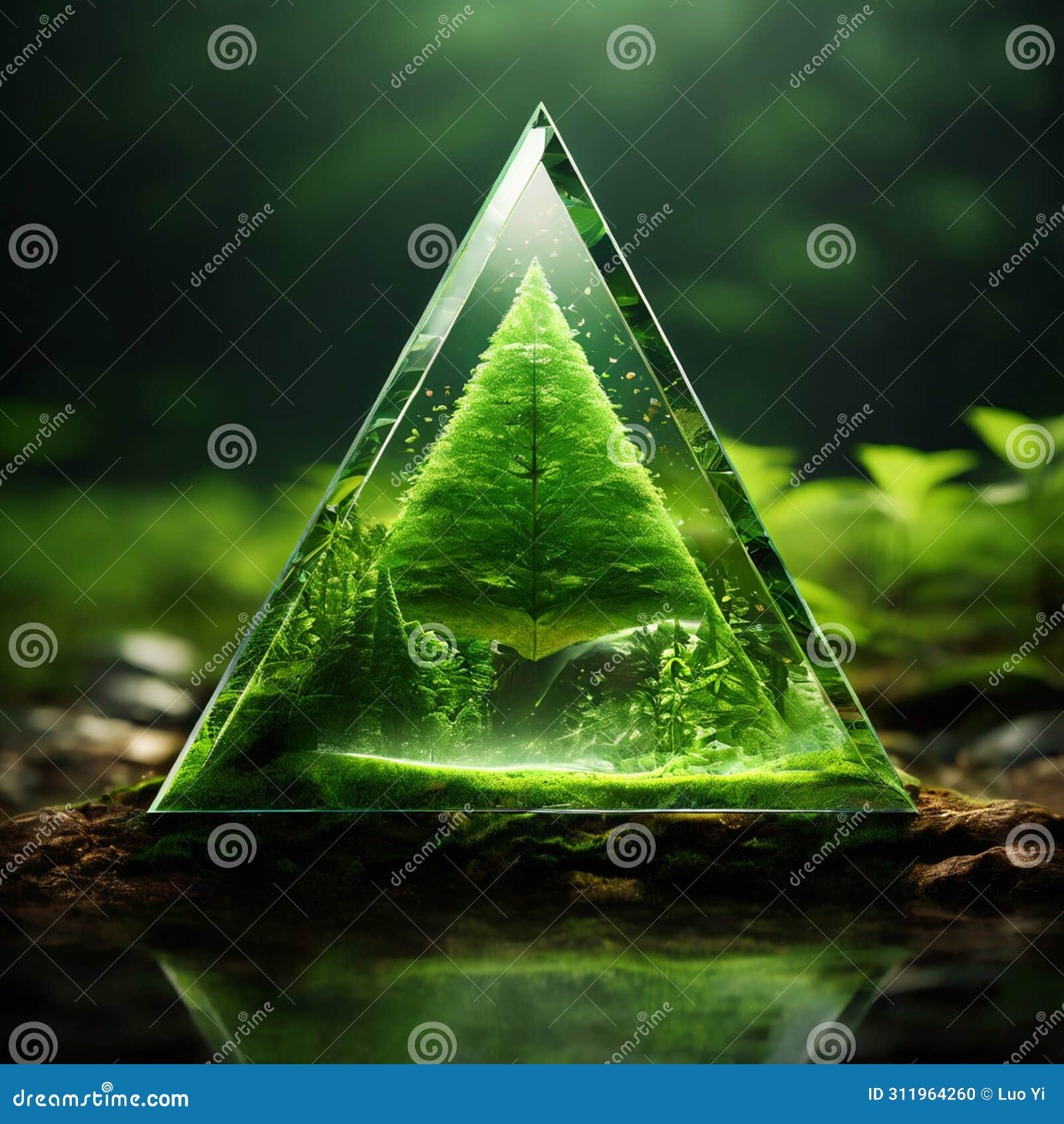 Green Energy Triangle stock illustration. Illustration of energe ...
