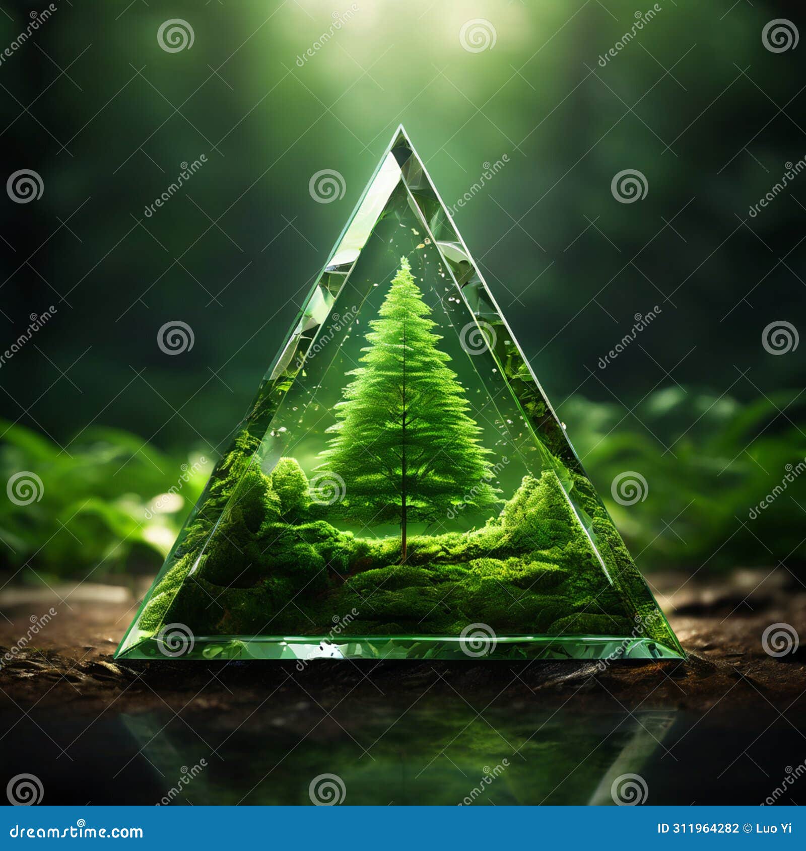 Green Energy Triangle stock illustration. Illustration of award - 311964282