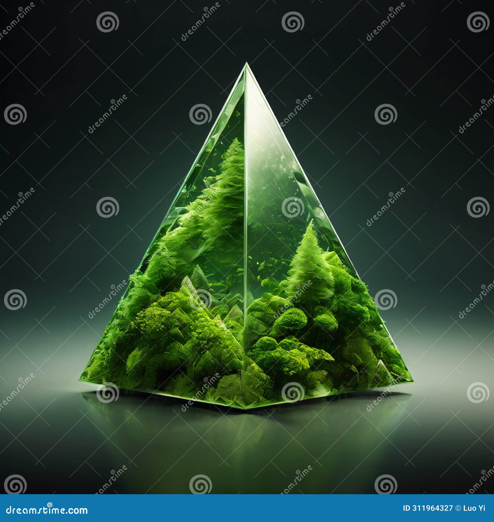 Green Energy Triangle stock illustration. Illustration of colors ...