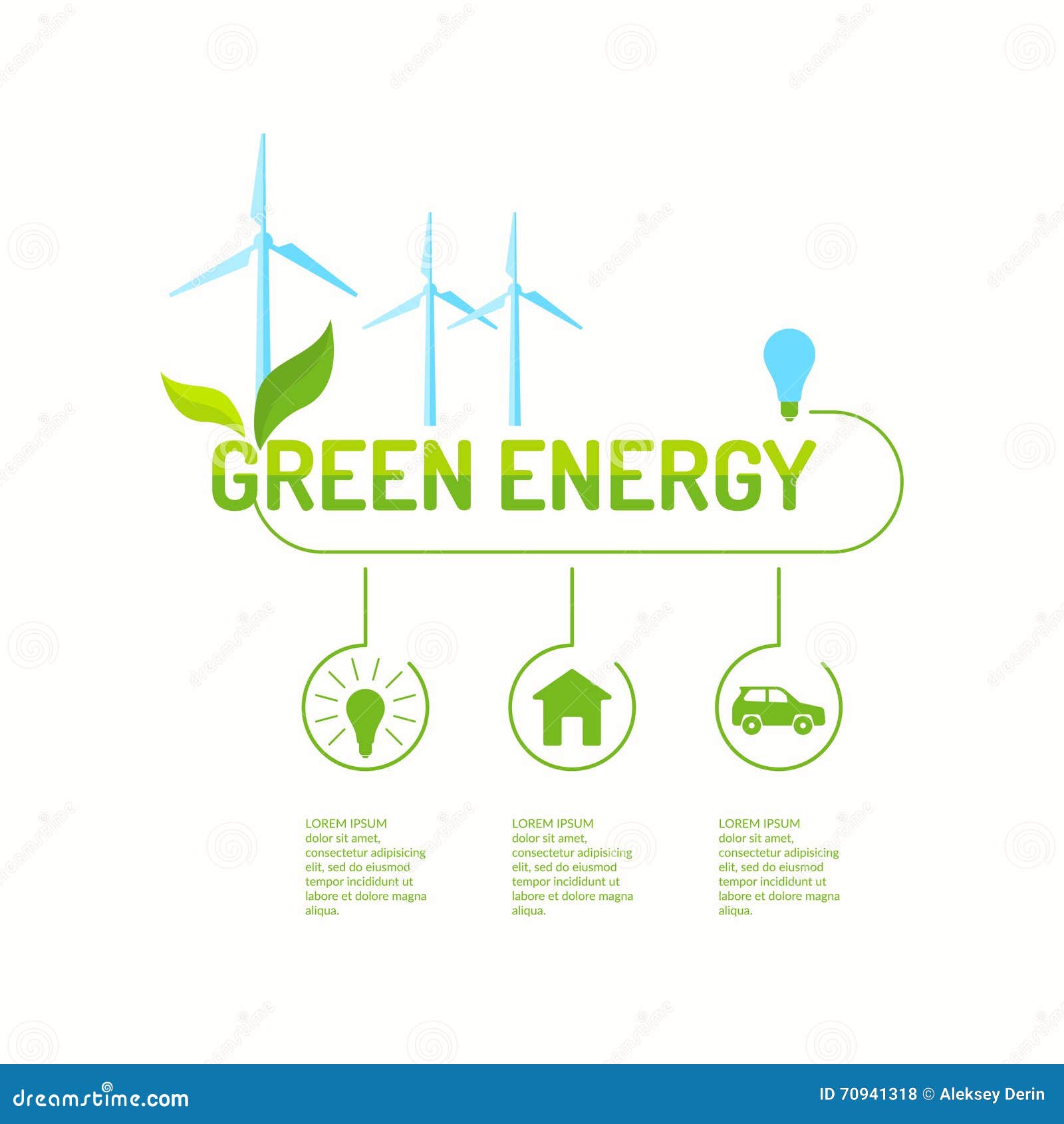 Green Energy. Vector Illustration Stock Vector - Illustration of leaf ...