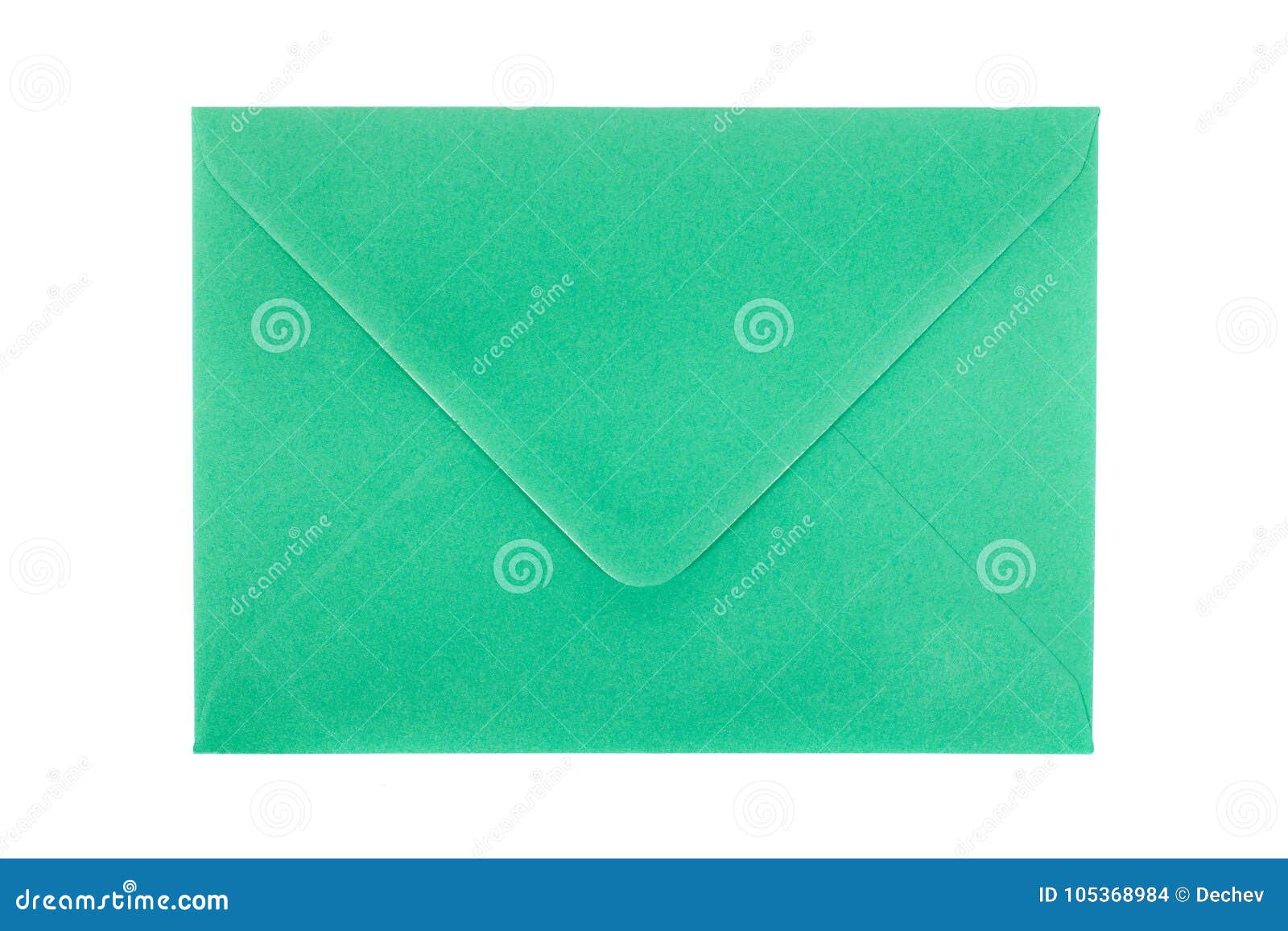Green Envelope Isolated on White Stock Photo - Image of postage, postal ...