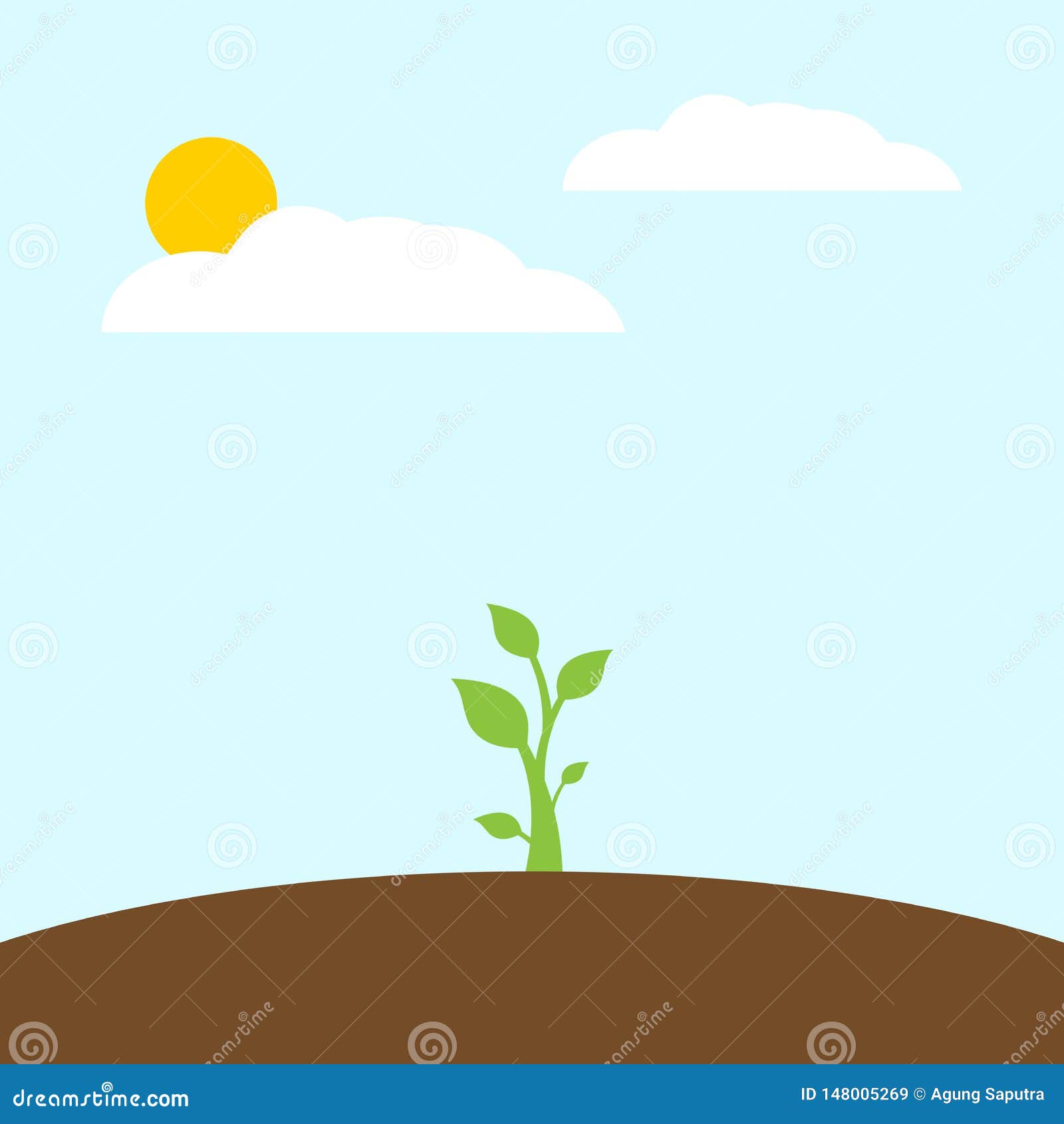 Green Environment Concept, Flat Design Vector Illustration Stock Vector ...