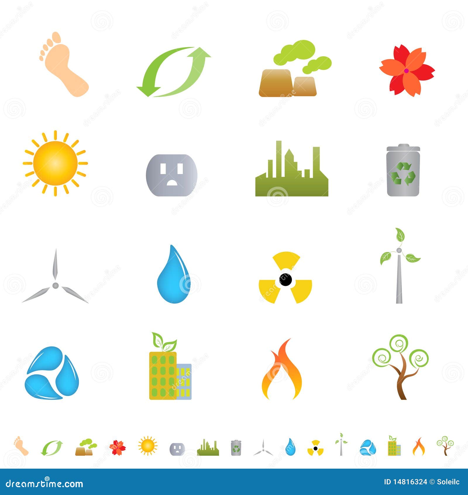 Green environment icons stock vector. Illustration of warming - 14816324