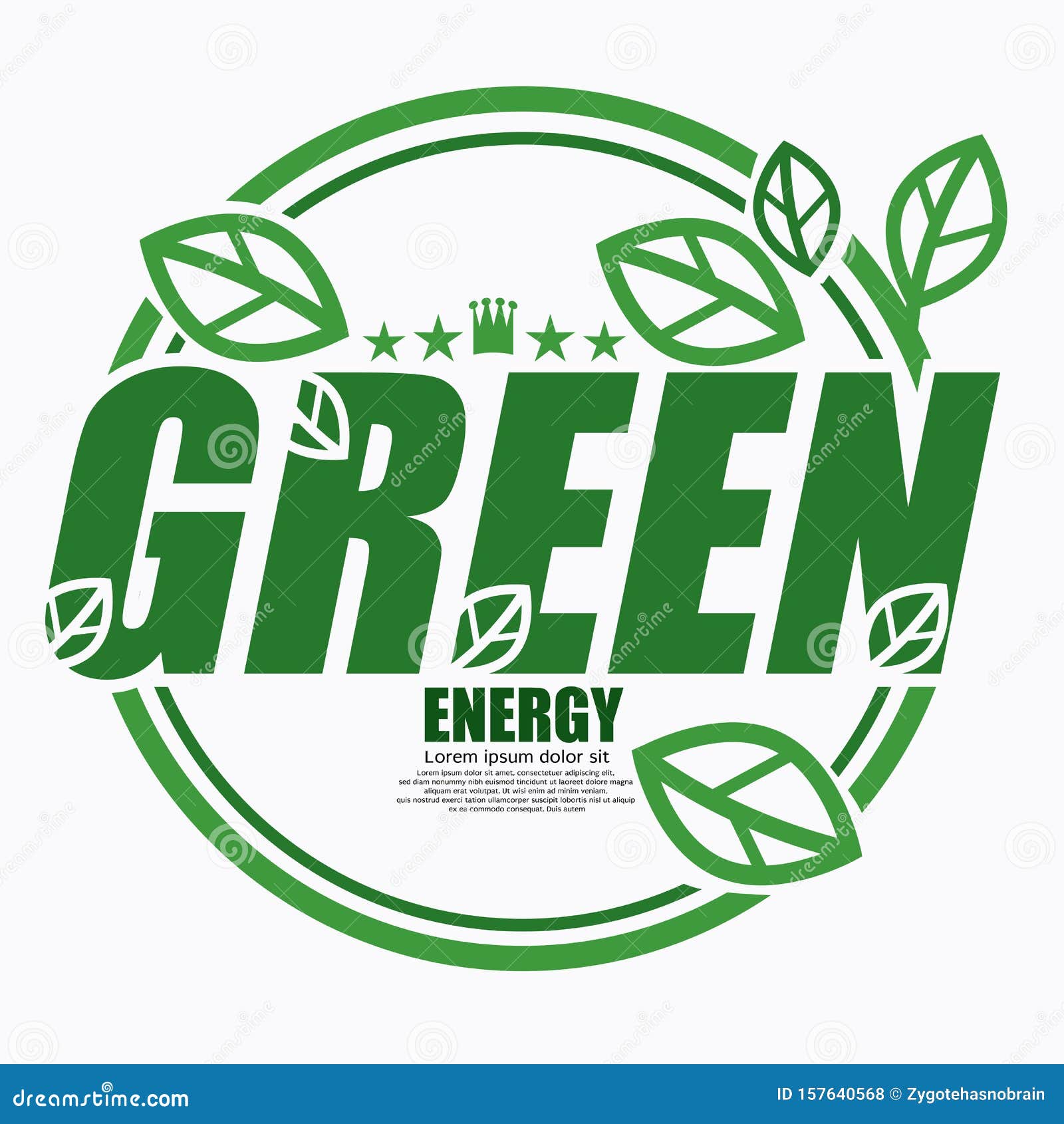 Green Environment Label Logo Concept Vector Stock Vector - Illustration ...