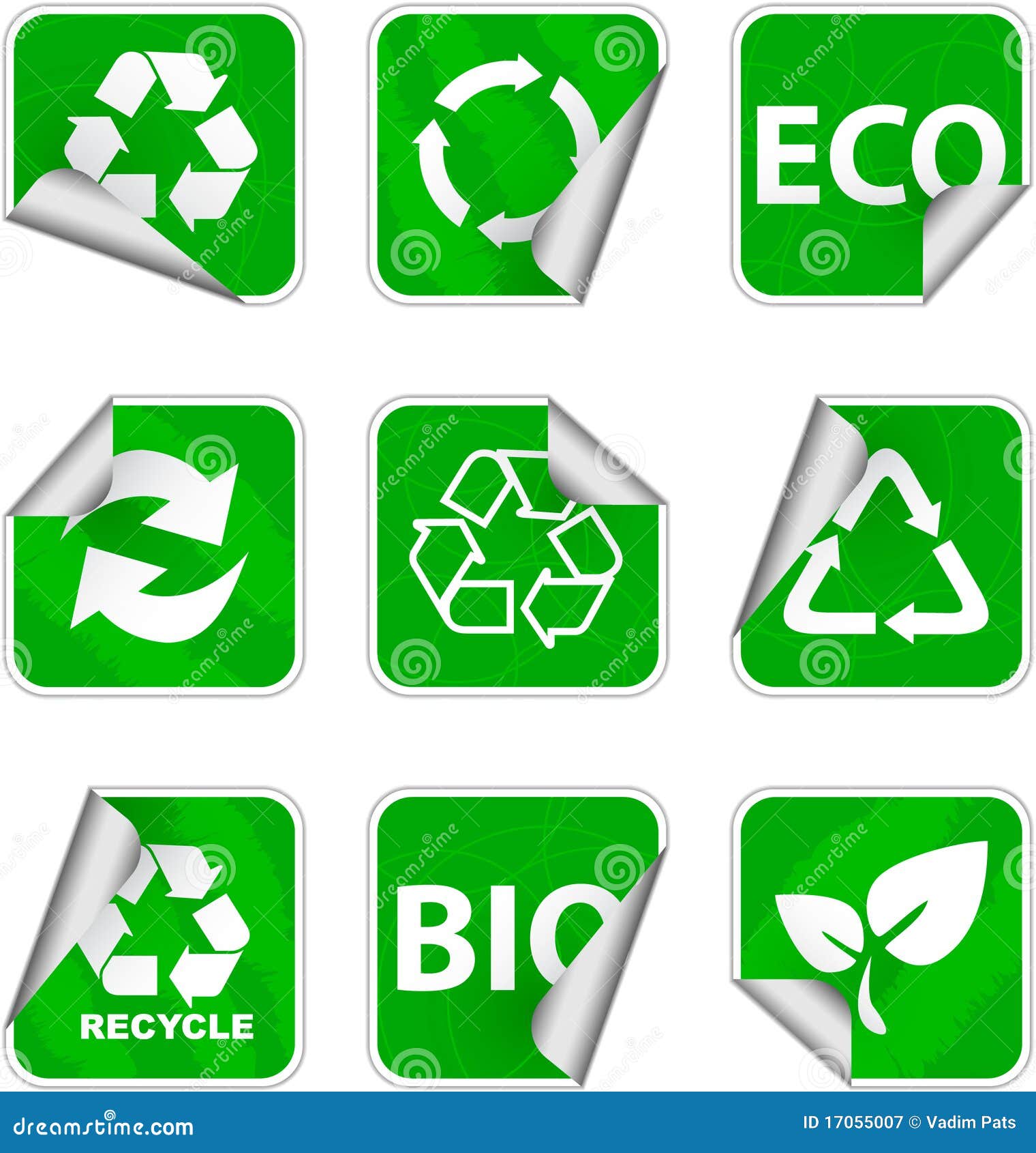 Green Environment Protection Reusing Sign Image. Recycle Symbol Single ...
