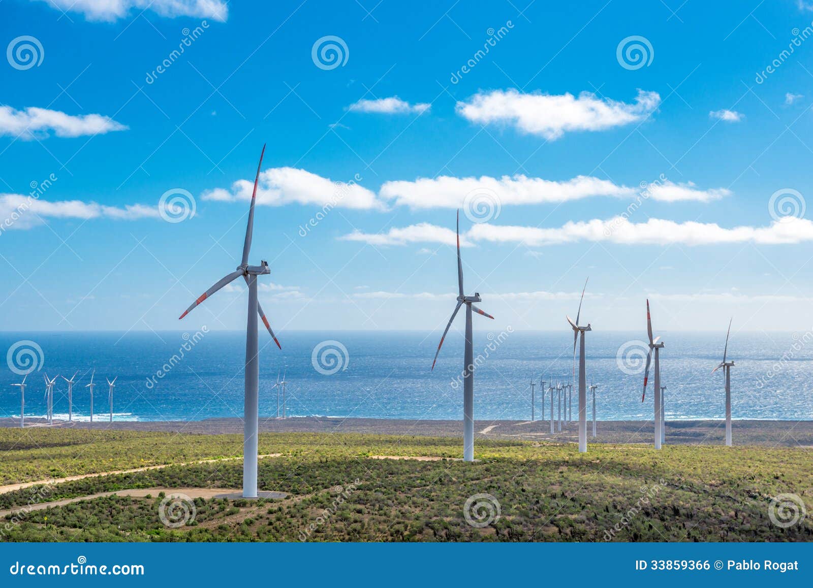 Green eolic energy stock photo. Image of atmosphere, nature - 33859366