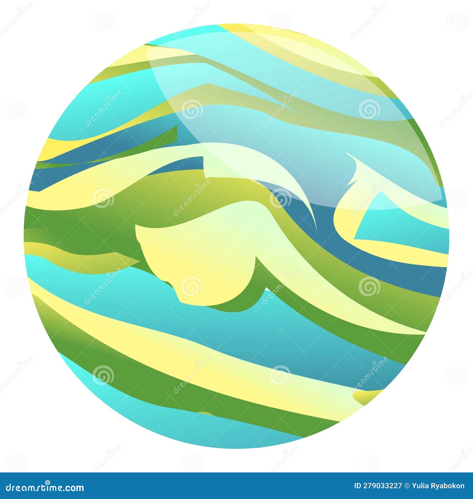Green Epoxy Resin Icon Cartoon Vector. Circle Ball Stock Vector ...