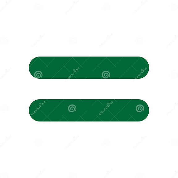 Green Equal Icon, Flat Illustration of Equal â€“ Vector Stock Vector ...