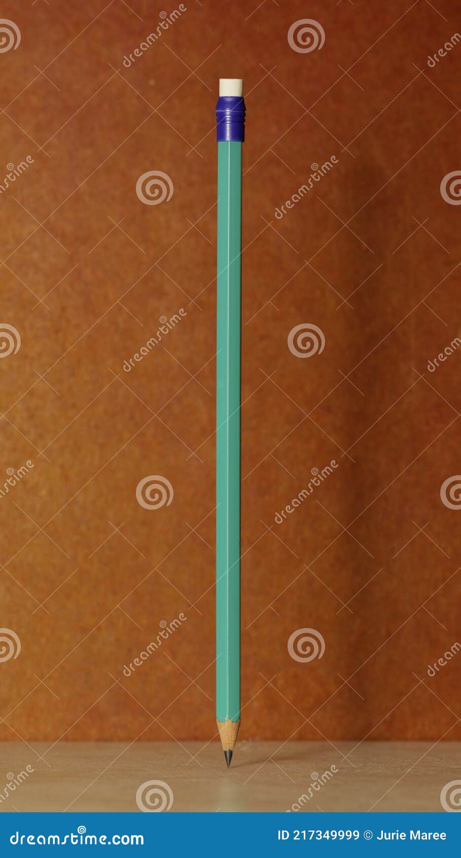 Pencil Balancing Act, Against a Red Background. Stock Image - Image of ...