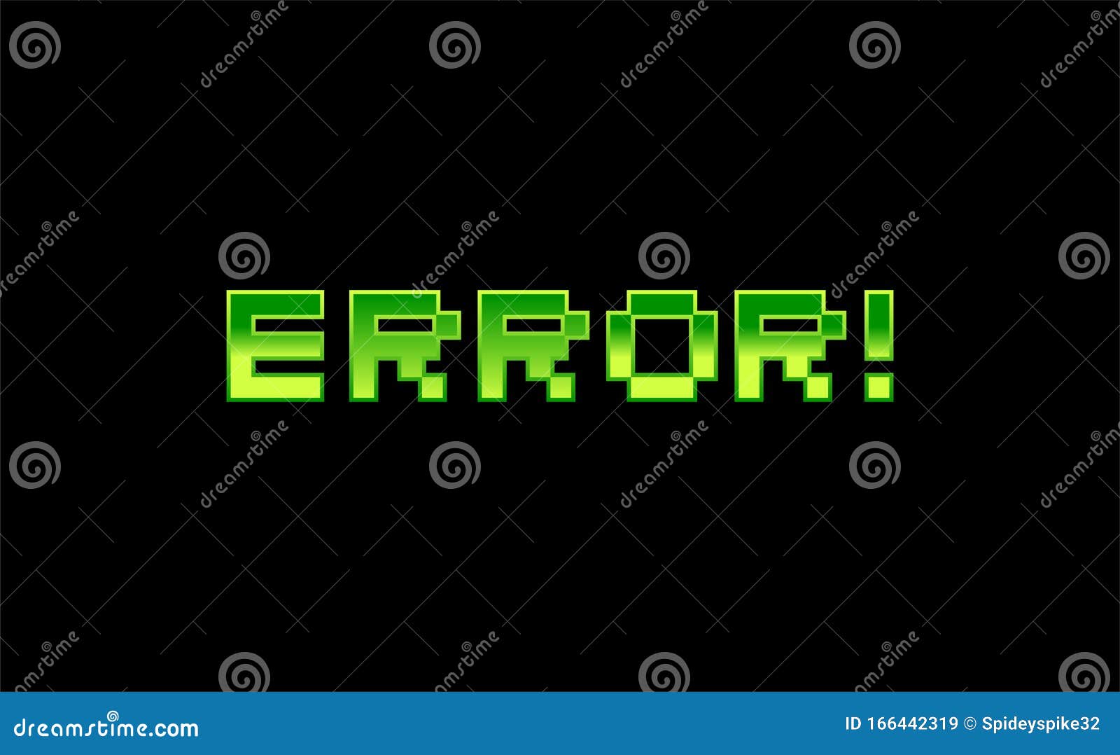 Green Error Typography on Dark Background Stock Illustration ...