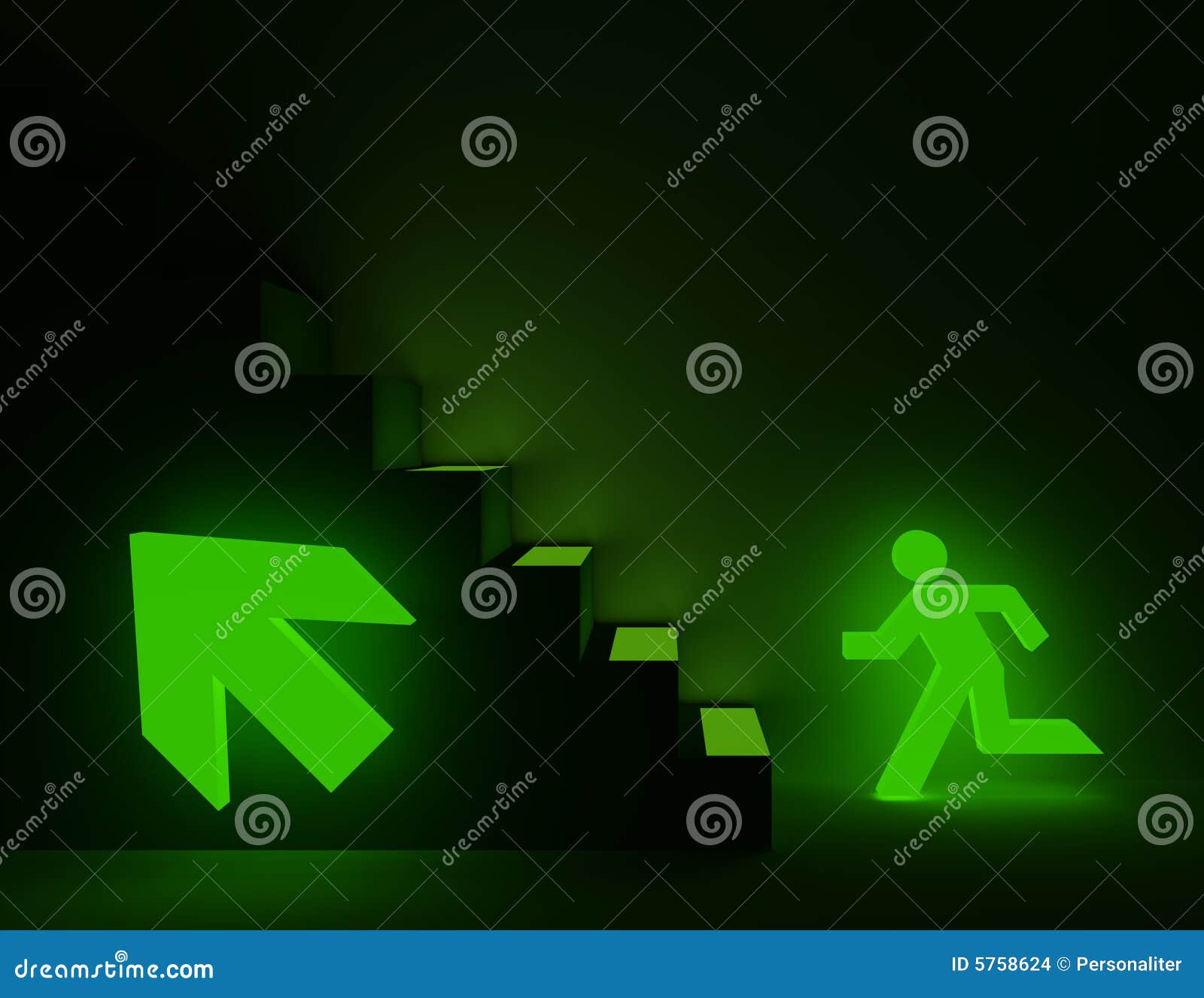 Green escape stock illustration. Illustration of silhouette - 5758624