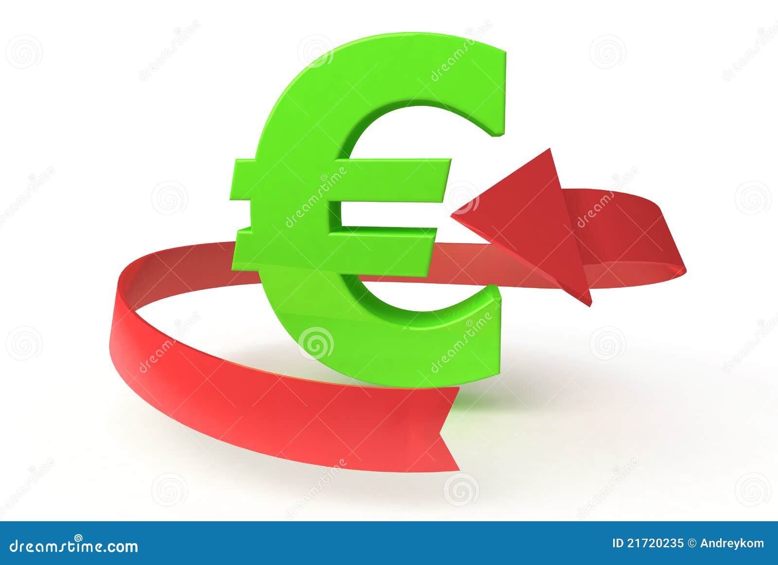 Green Euro Currency Symbol Isolated On White Background Hanging Royalty ...
