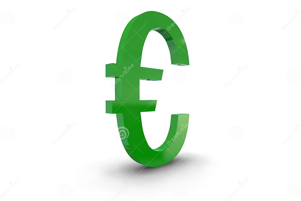 Green Euro Symbol stock illustration. Illustration of symbol - 21180307