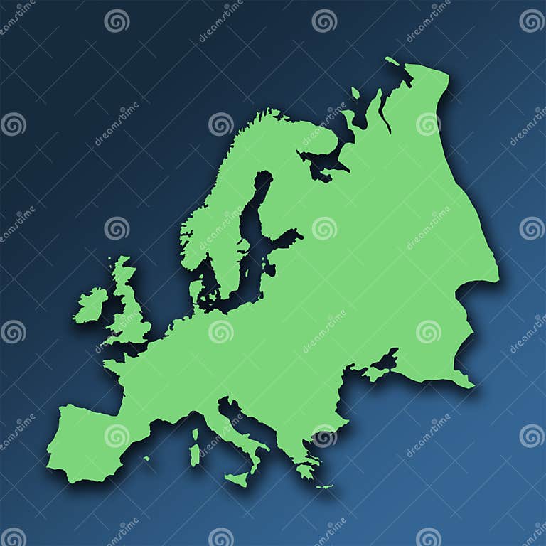 Green Europe stock illustration. Illustration of abstract - 1362804