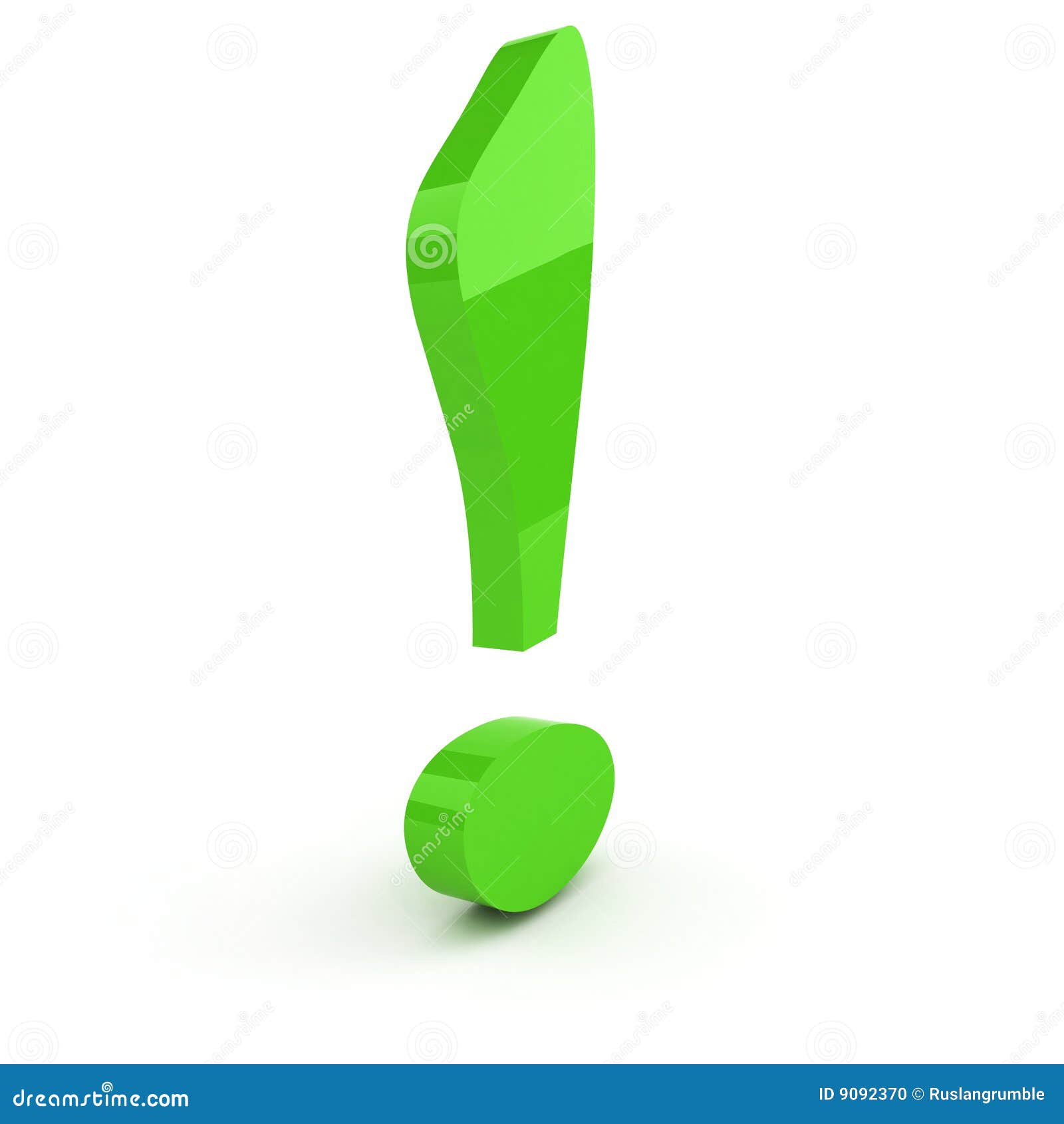 Green exclamation mark stock illustration. Illustration of dimensional ...