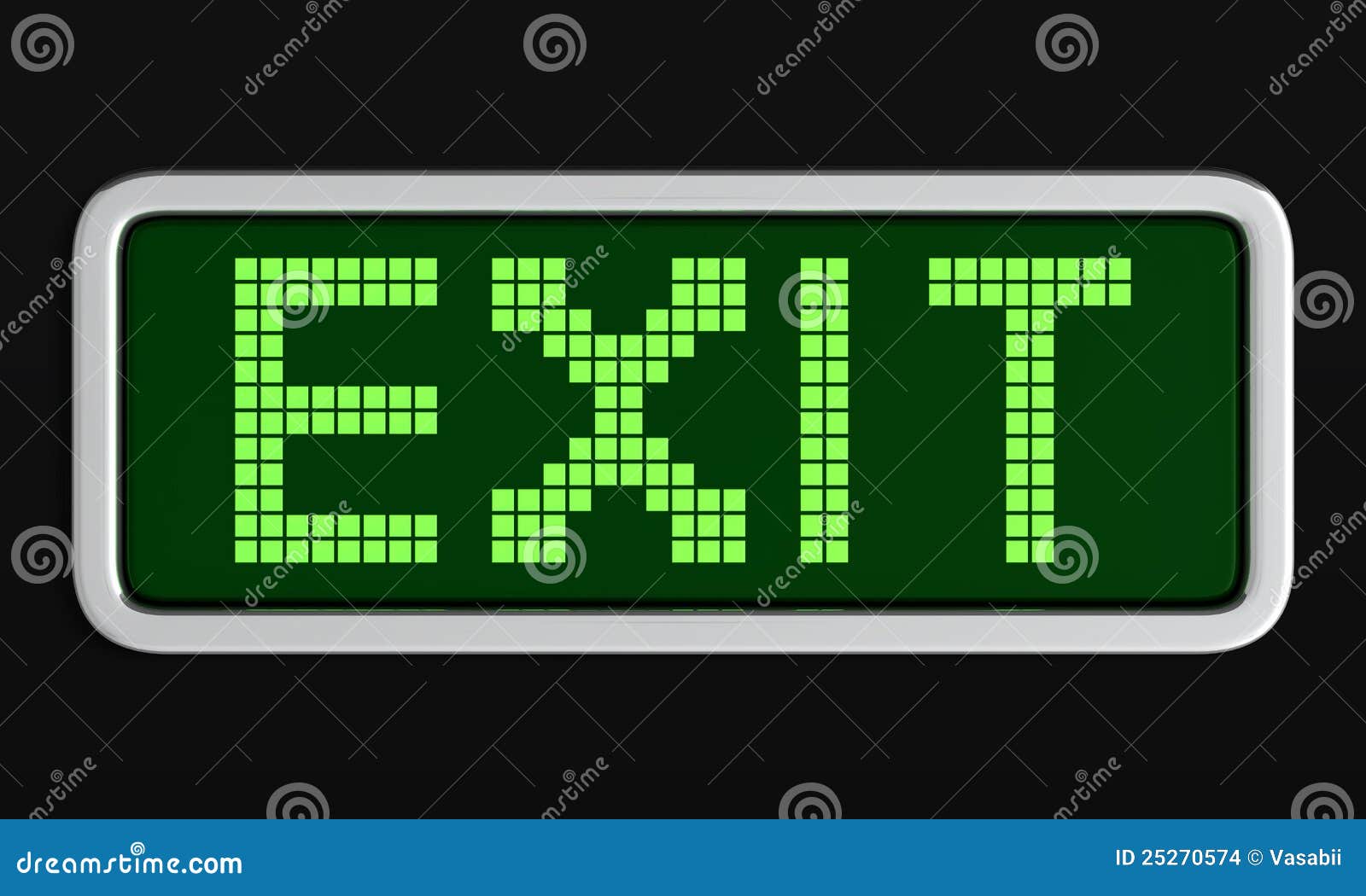 Green exit sign stock illustration. Illustration of protection - 25270574