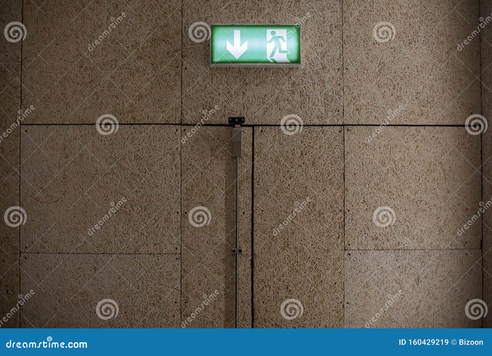 Green Exit Sign Above a Door Stock Image - Image of protection ...