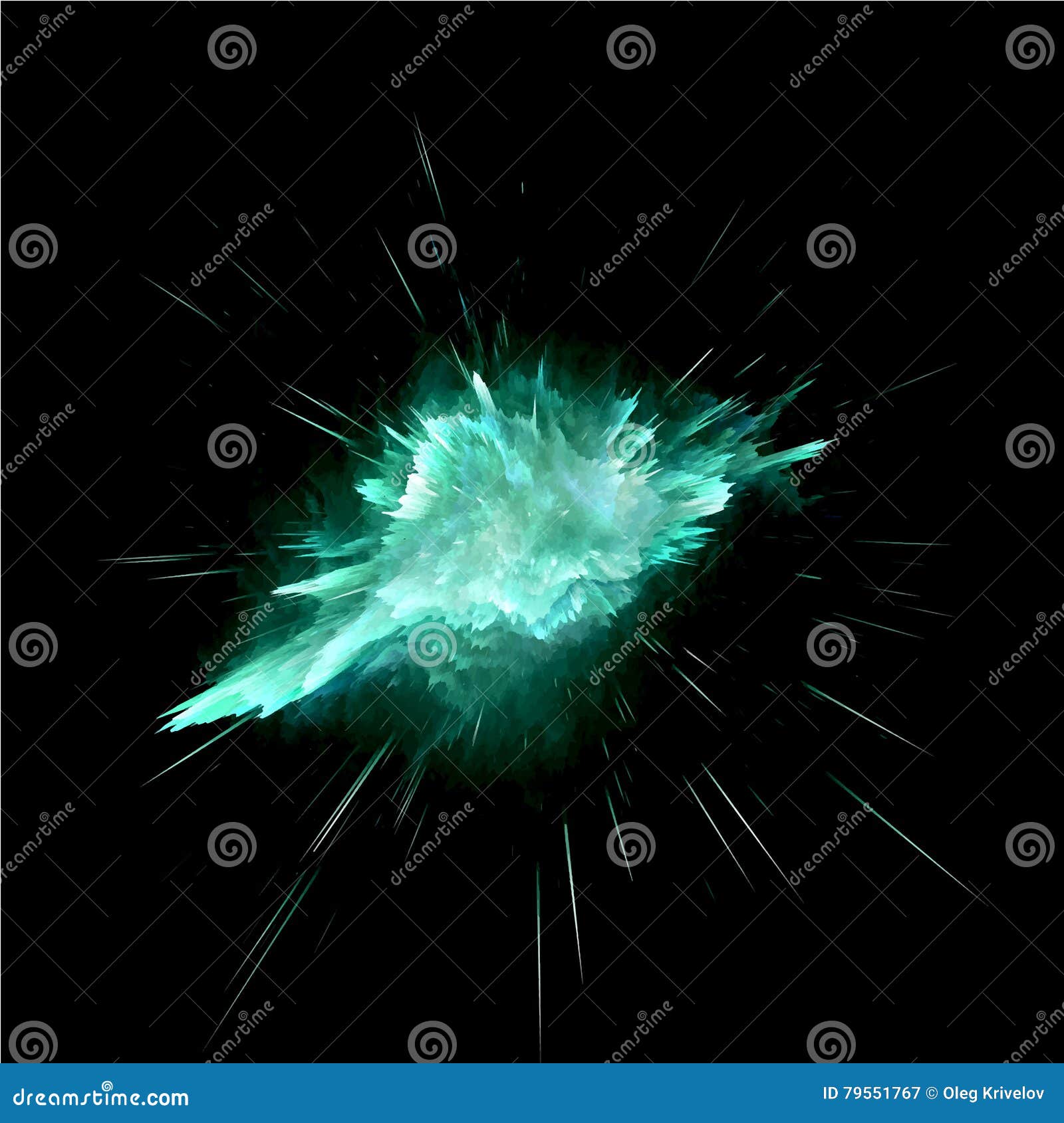 Green Explosion Abstract-01 Stock Vector - Illustration of glitch, blue ...