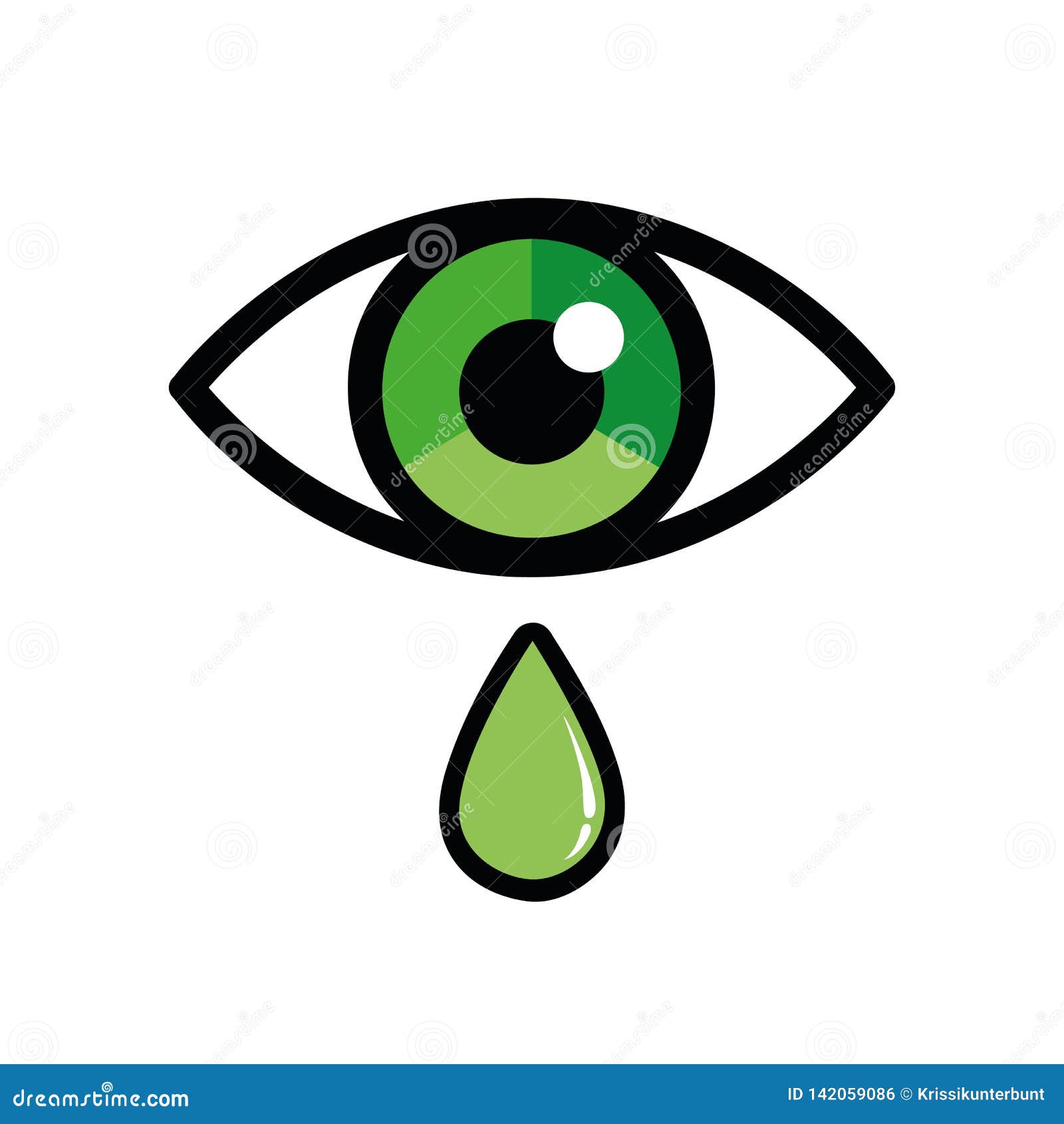 Green Eye with Drop Ophthalmology Icon Stock Vector - Illustration of ...
