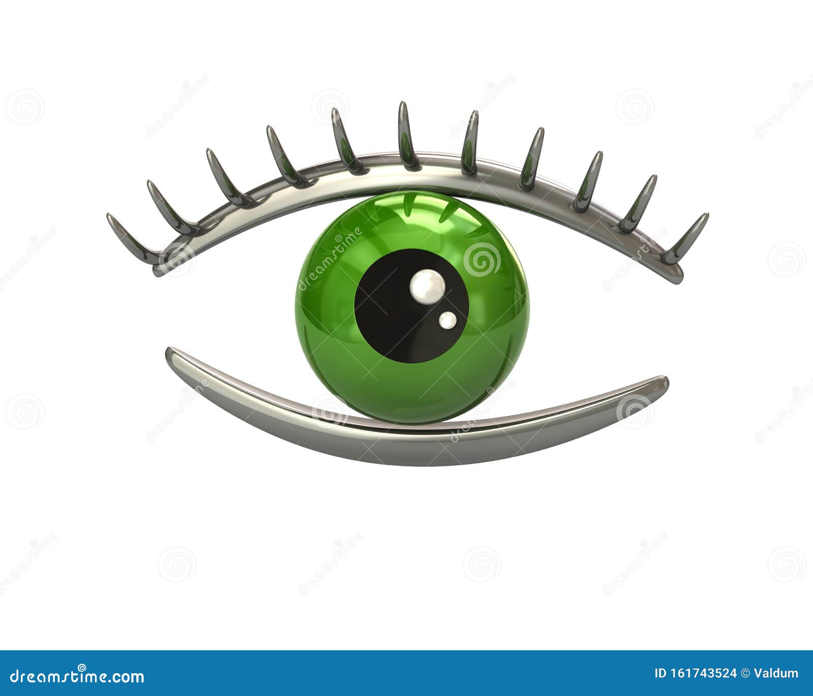 Green Eye Icon 3d Illustration Stock Illustration - Illustration of ...
