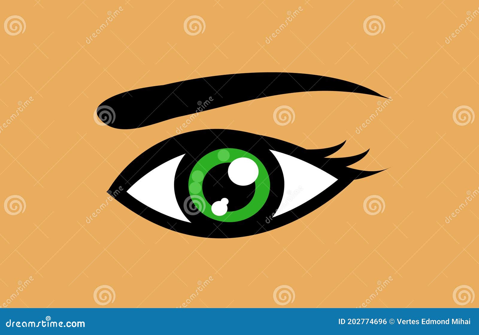 Green Eye Icon Vector Illustration Art Stock Vector - Illustration of ...