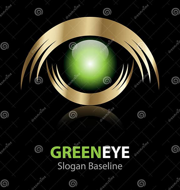 Green eye logo stock vector. Illustration of design, metallic - 26475720