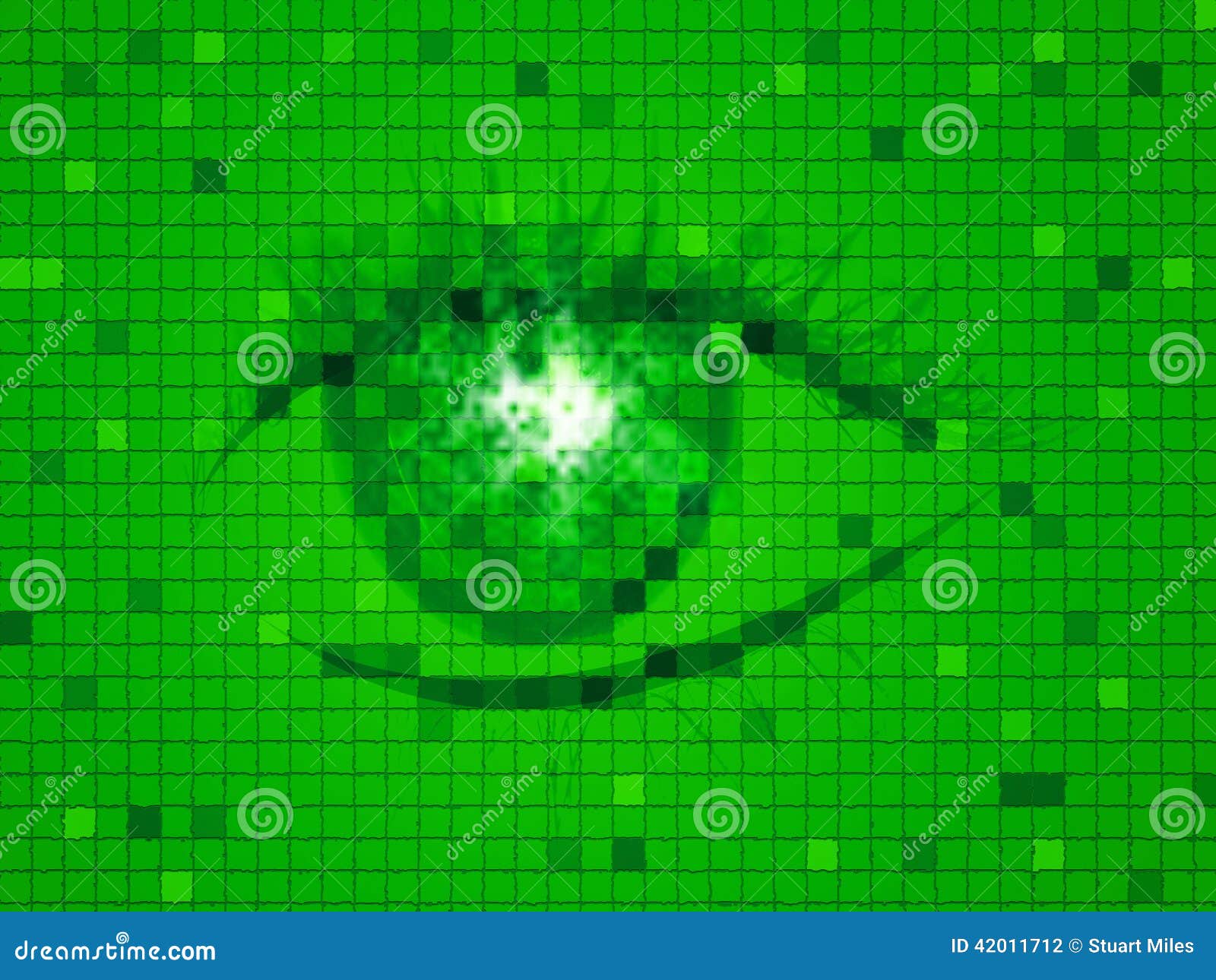 Green Eye Represents Backdrop Design and Eyesight Stock Illustration ...