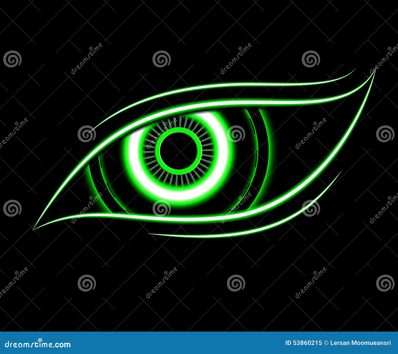 Green Eye Technology Abstract Background Stock Illustration ...