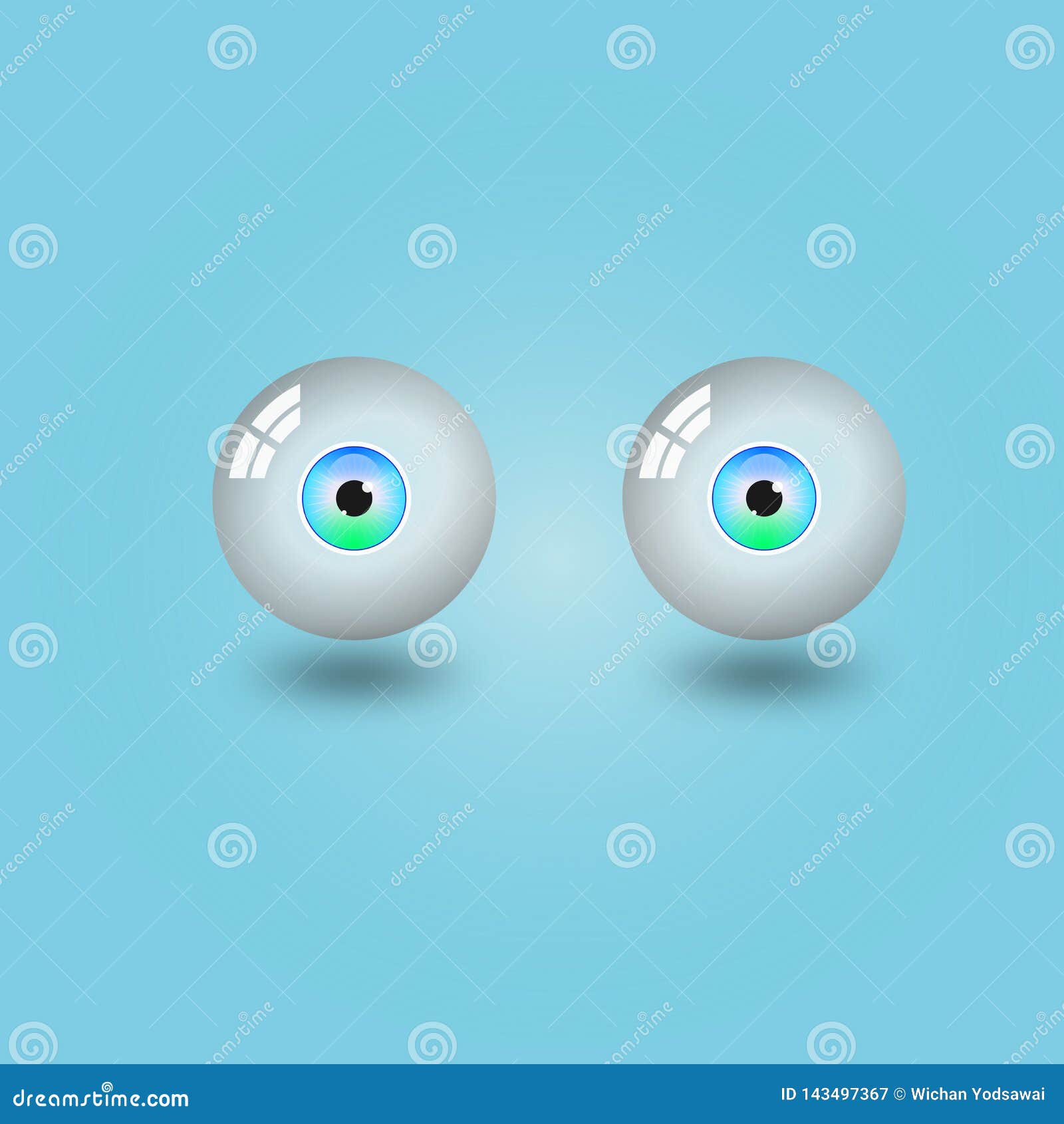 Green Eyeballs. Icon Graphic Design for Medical Visual Material Stock ...