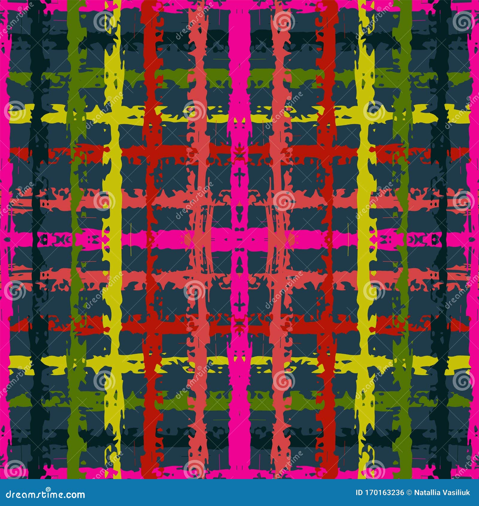 Green Fabric Checkered Vector Seamless Pattern. | CartoonDealer.com ...