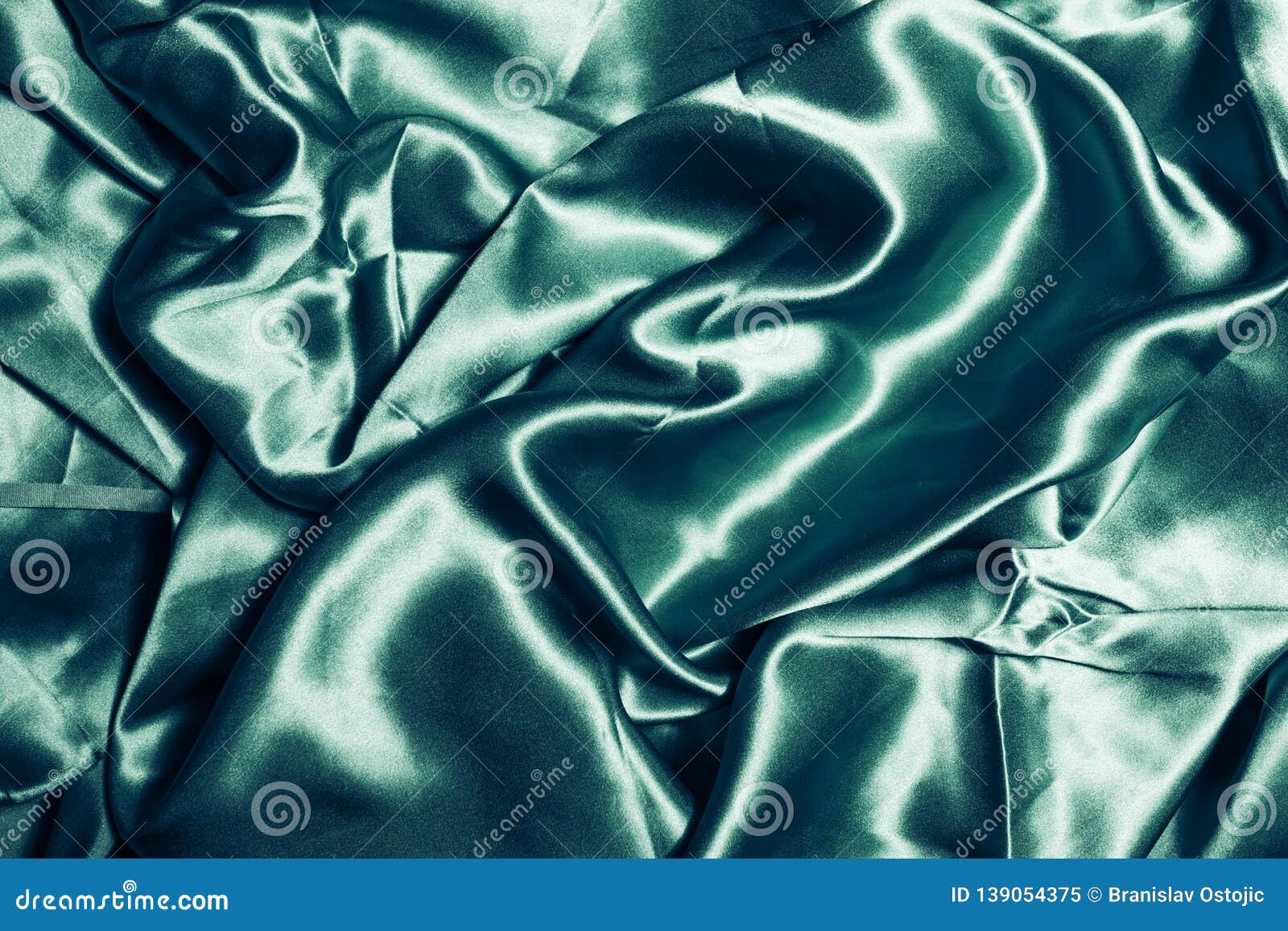 Green Fabric Satin Pattern Abstract Background Studio Shot Stock Image ...