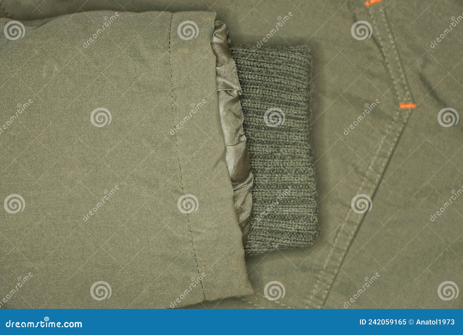 Green Fabric Texture from the One Sleeve Stock Image - Image of green ...