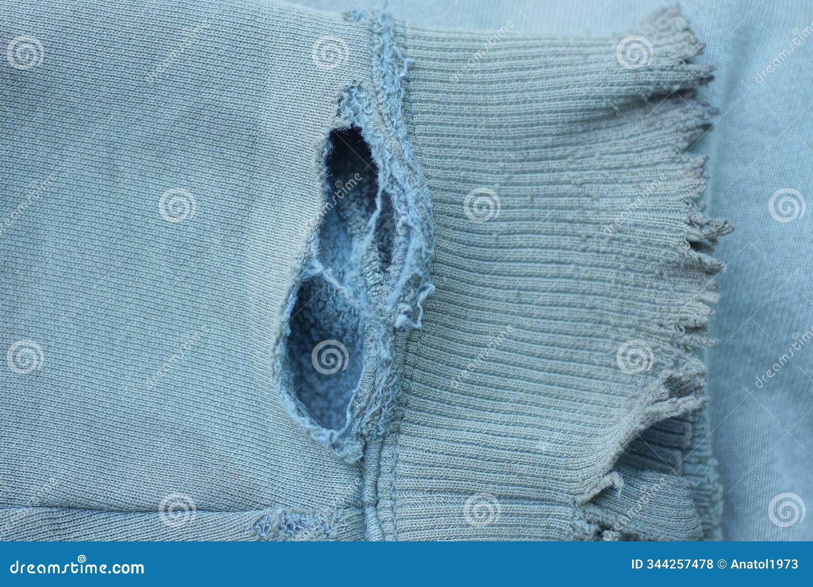 Fabric Texture of Torn Old Clothes with a Hole Stock Photo - Image of ...