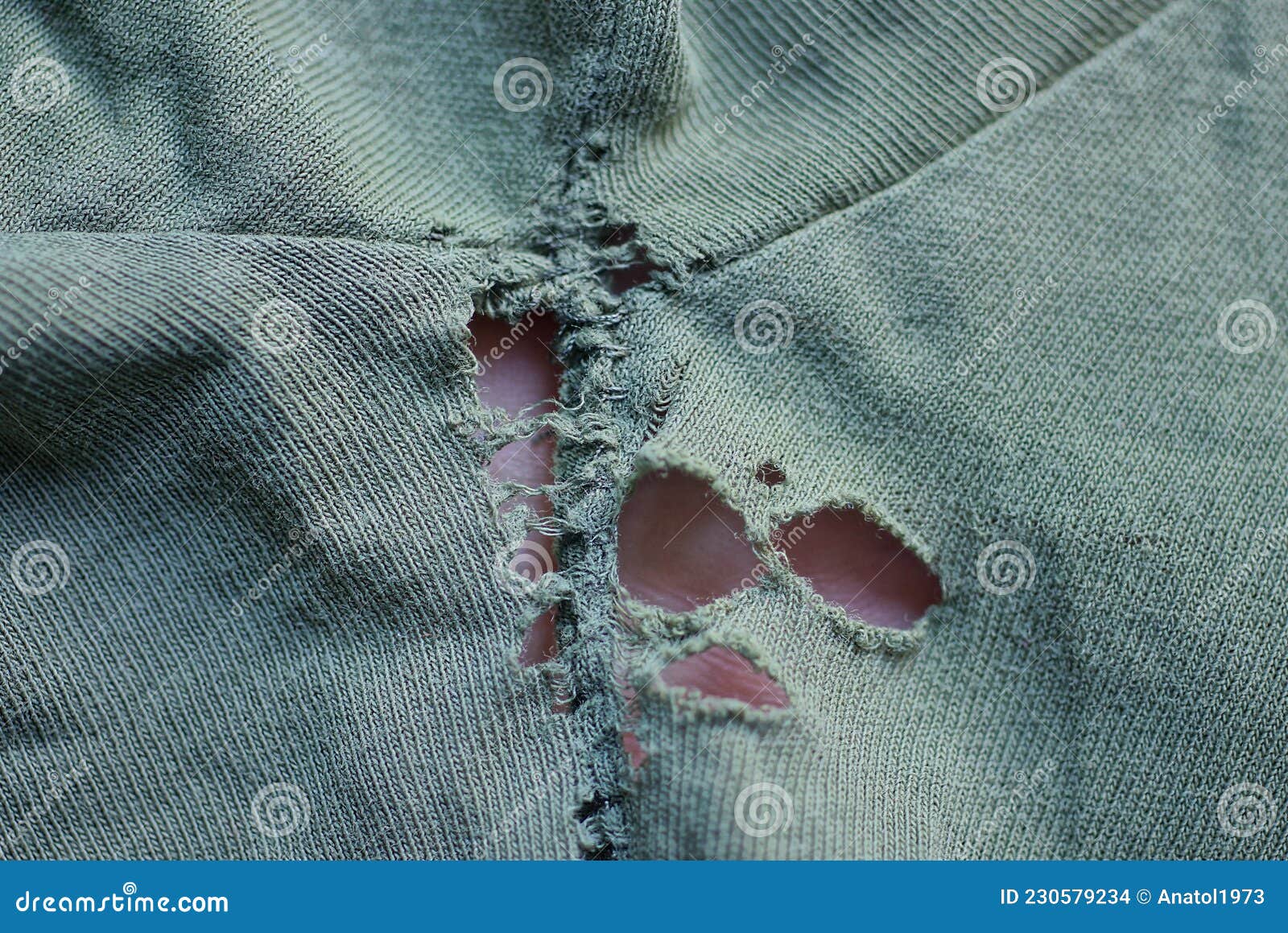 Green Fabric Texture of Torn Old Clothes Stock Photo - Image of cloth ...