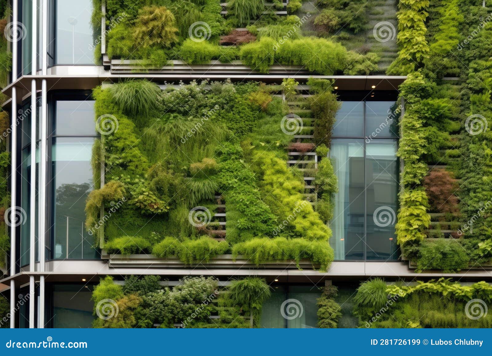 Green Facade, Vertical Garden in Architecture. Ecological Building ...