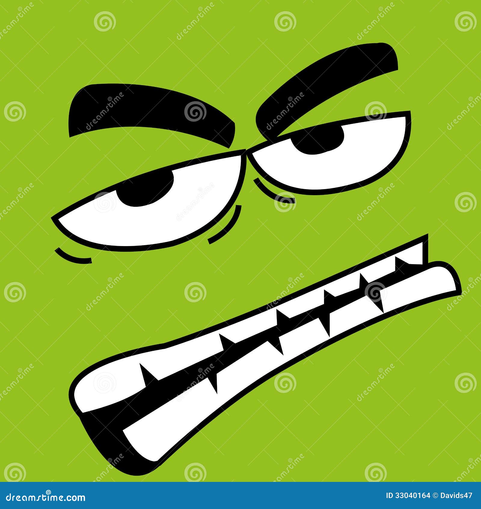 Green face stock vector. Illustration of green, drawing - 33040164