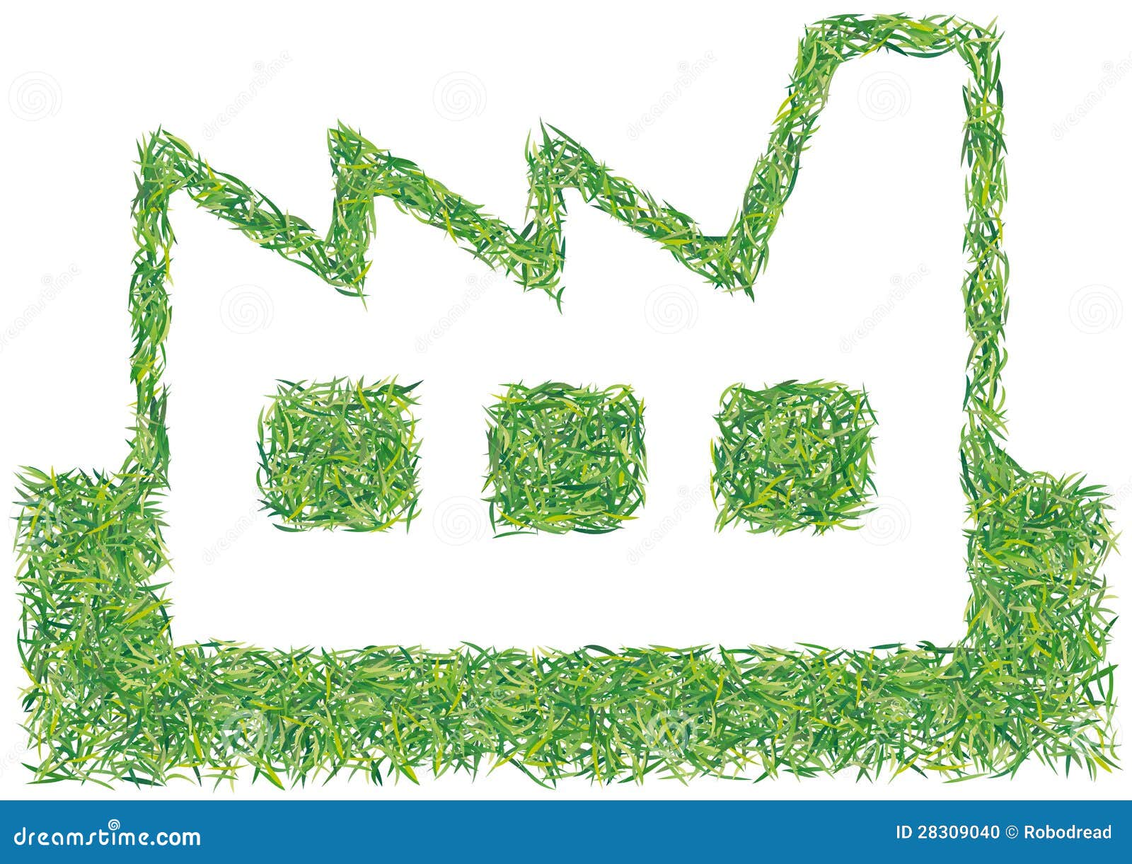 Green factory stock vector. Illustration of season, symbol - 28309040