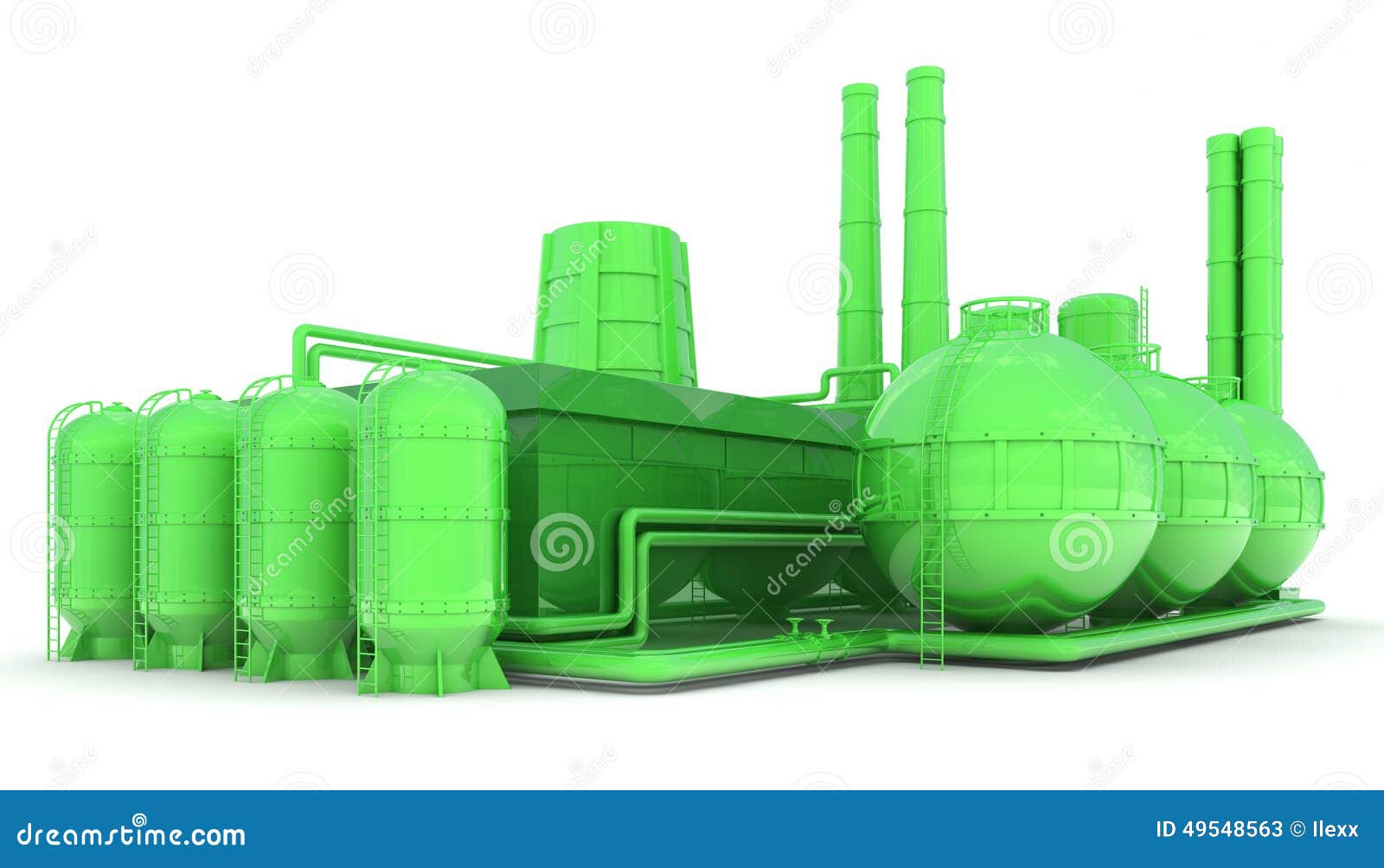 Green factory stock illustration. Illustration of chemical - 49548563