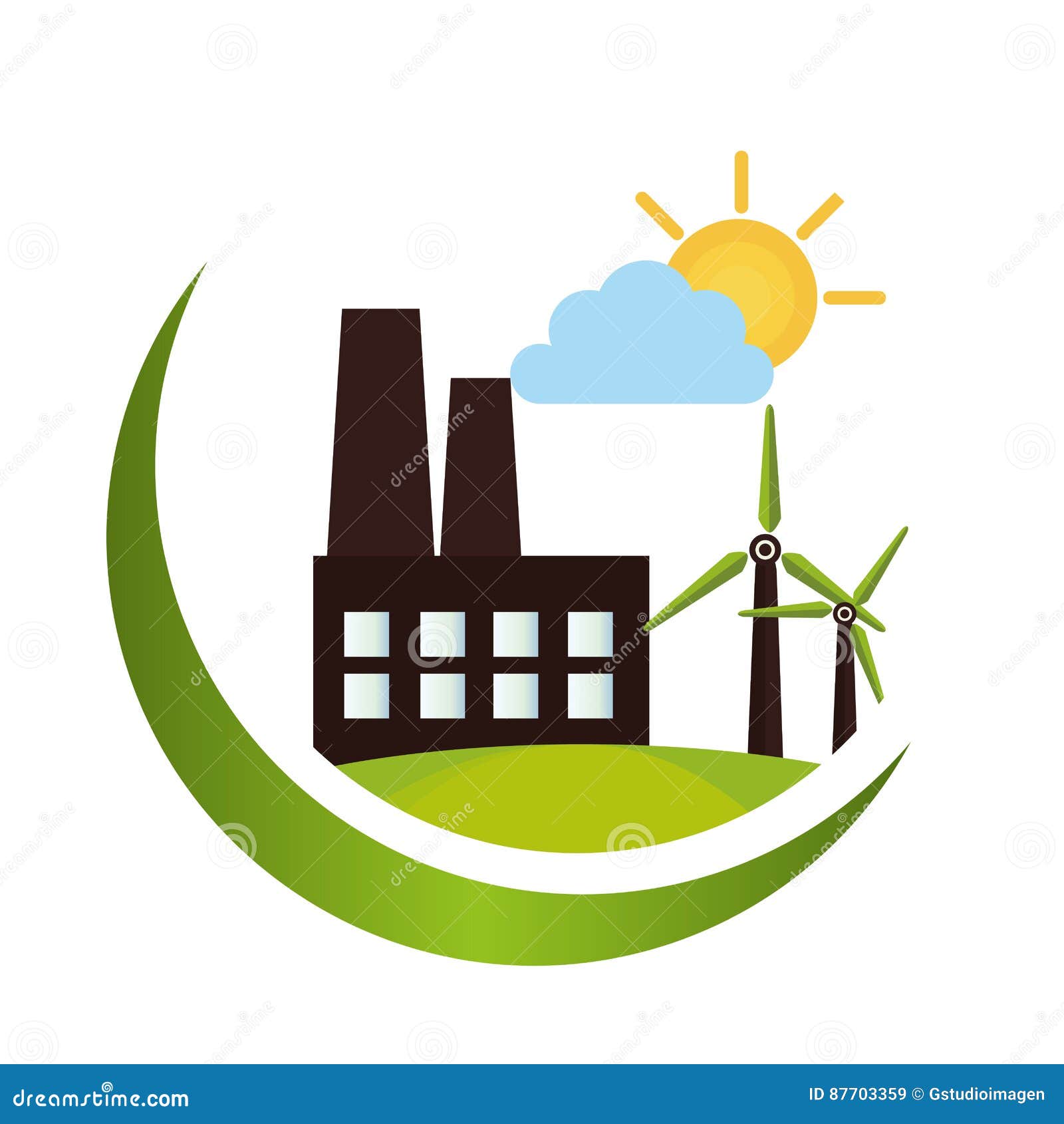 Green Factory Building Icon Stock Vector - Illustration of environment ... Green Factory Building Icon Stock Vector - Illustration of environment ...